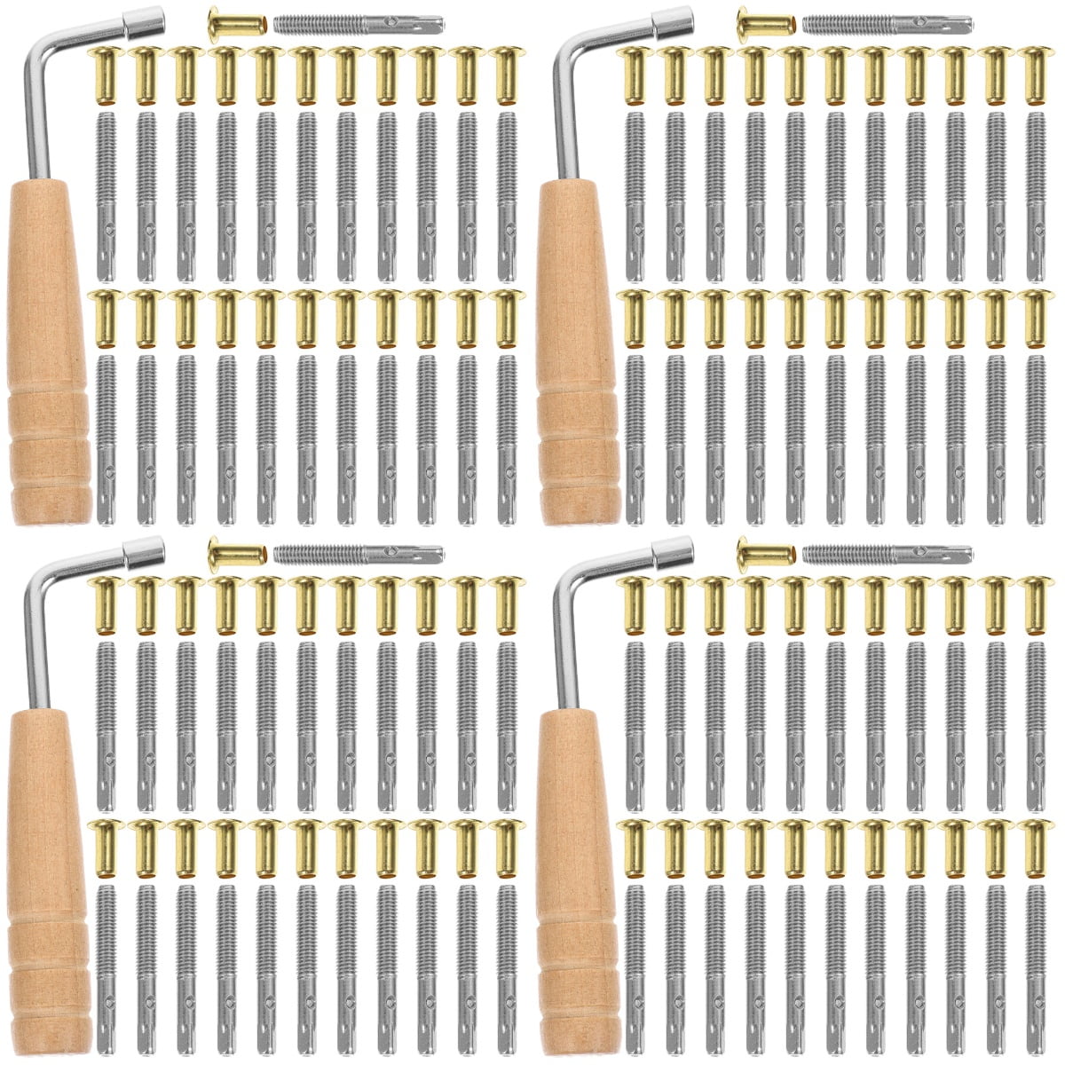 4 Sets Lap Harp Lyre Accessories Nail with Rivets Tuning Tools ...