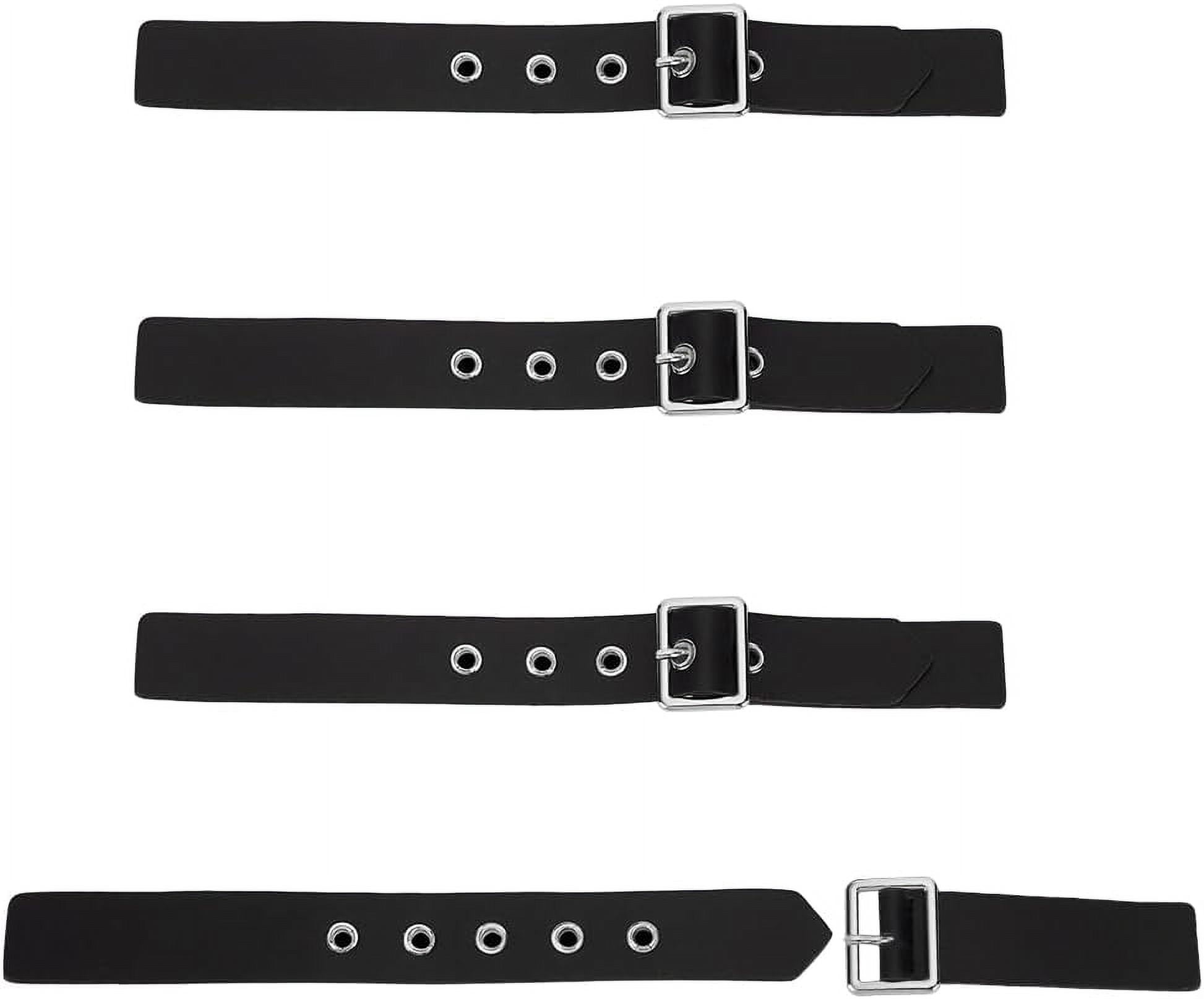 4 Sets Leather Sew-On Toggles Closures Black Imitation Leather Snap ...