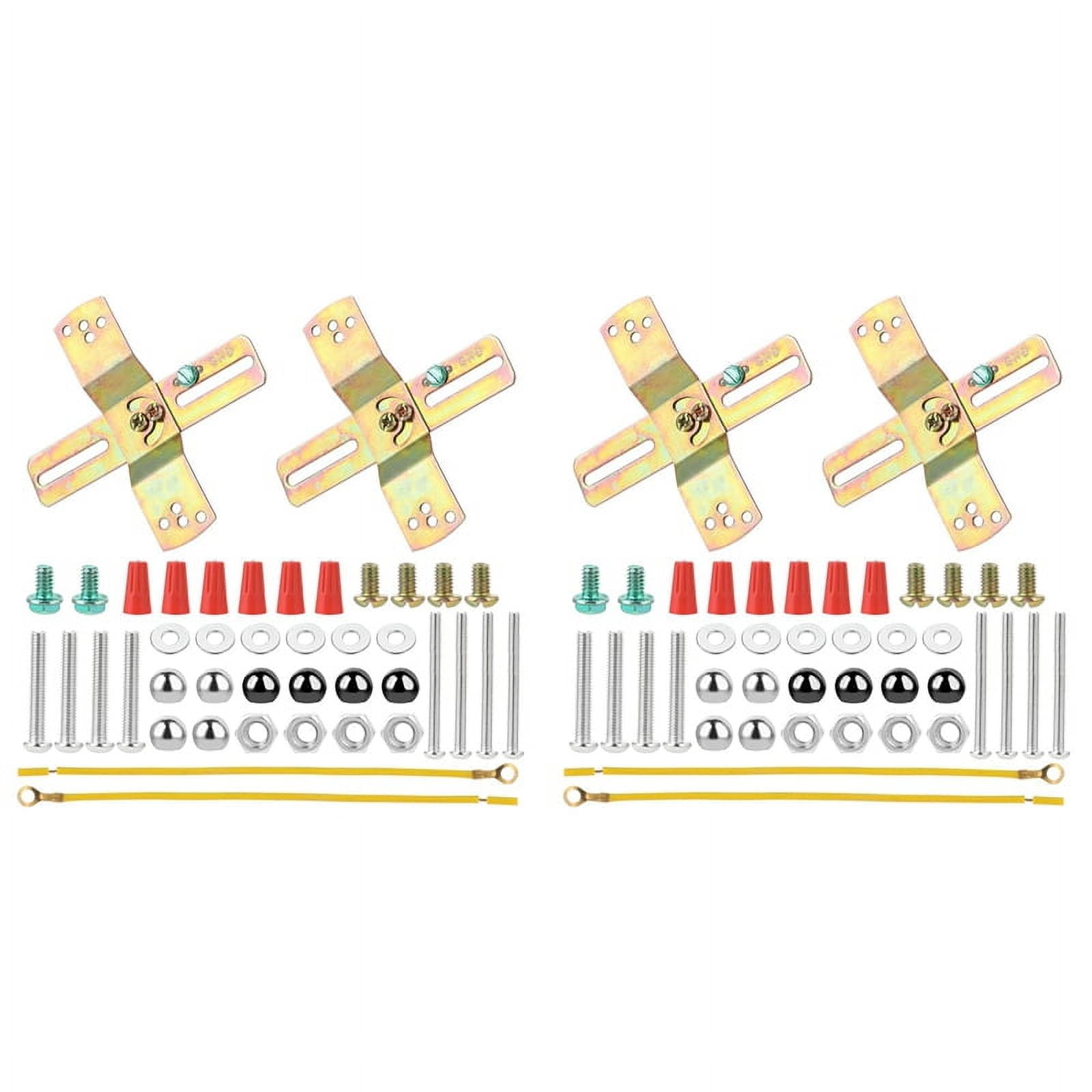 4 Sets Light Fixture Mounting Bracket,4 Inch -Shaped Mount Bracket ...