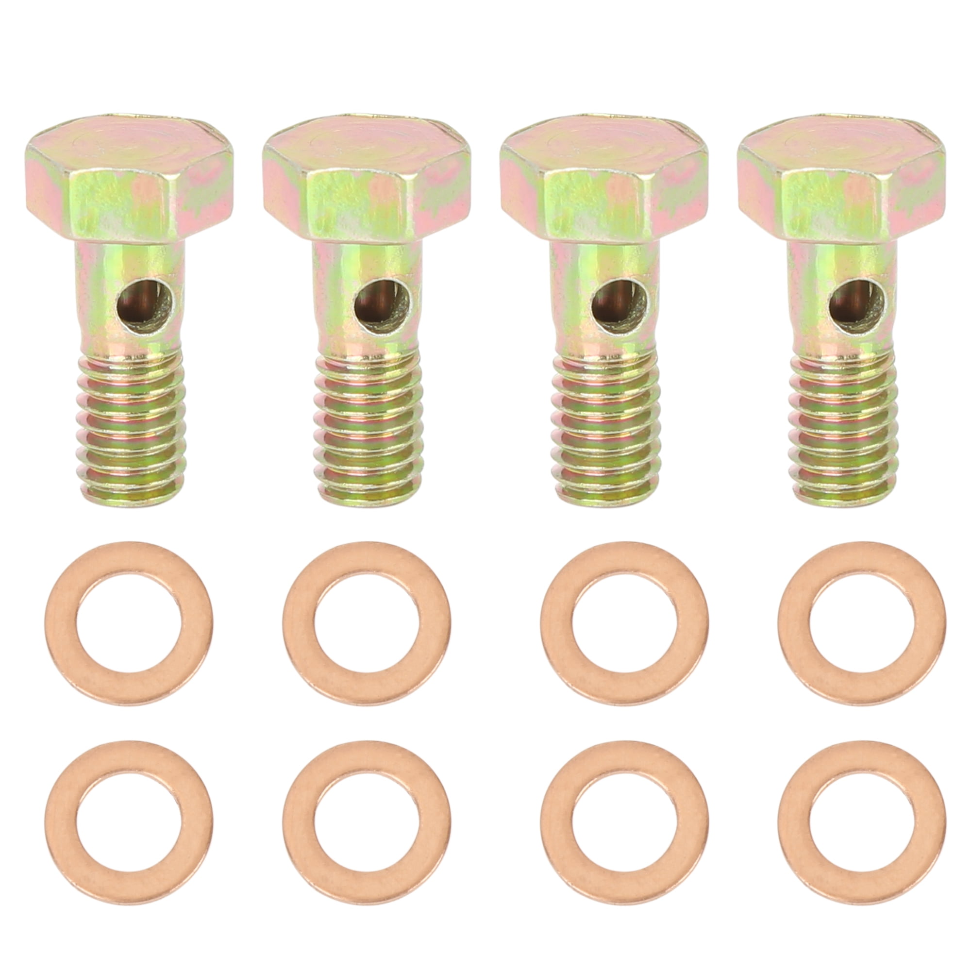 4 Sets M6x1.0mm Car Metric Thread Banjo Bolts Brake Fitting Adapter ...