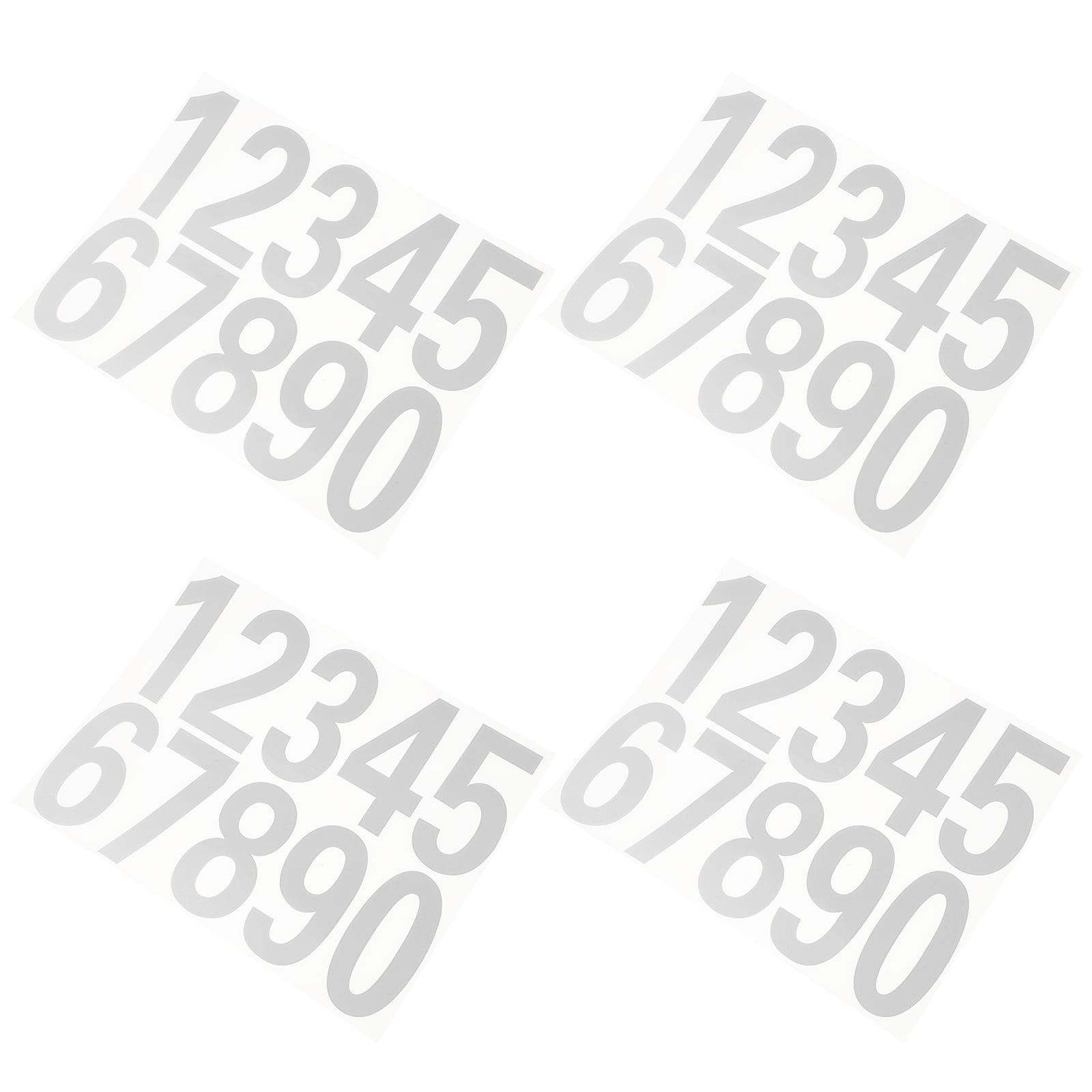 4 Sets Mailbox Numbers Letter Stickers Digital Reflective Address ...
