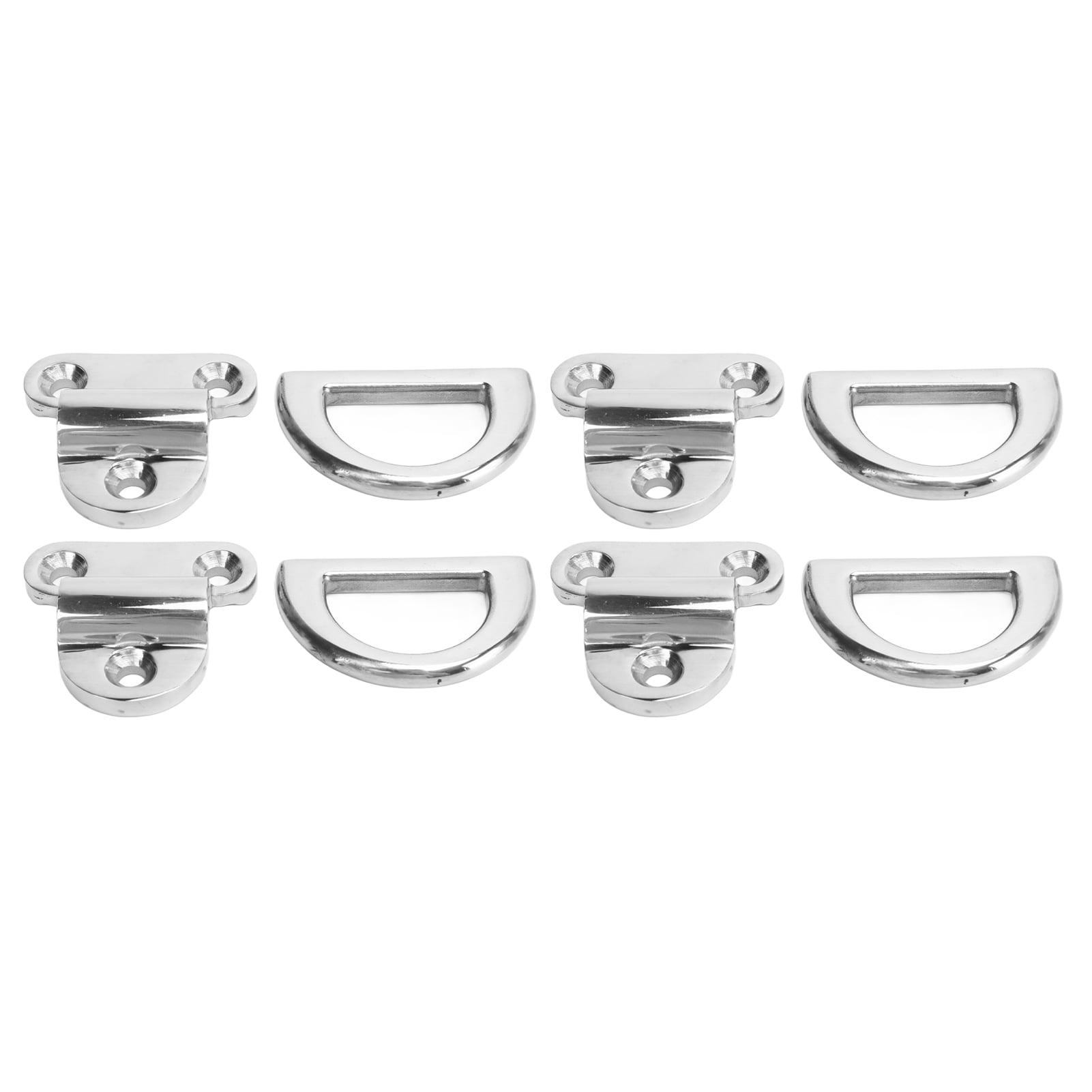 4 Sets Marine Grade Folding Pad Eye 316 Stainless Steel Marine 8MM D ...