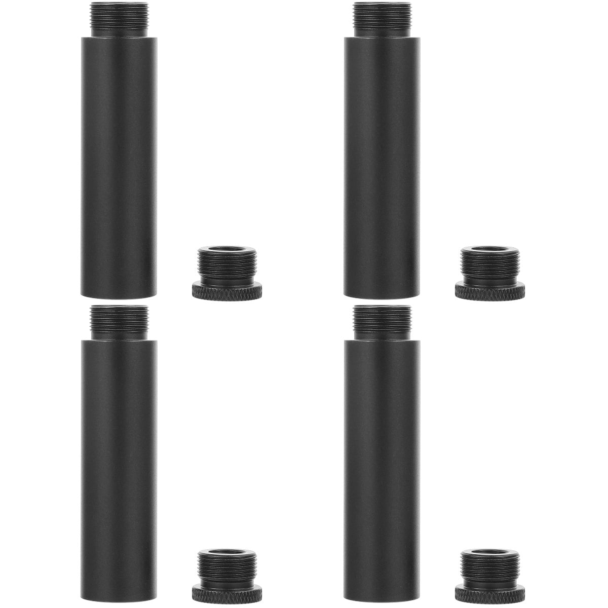 4 Sets Microphone Extension Tube Stand Arm Pole Desk Metal Aluminum ...