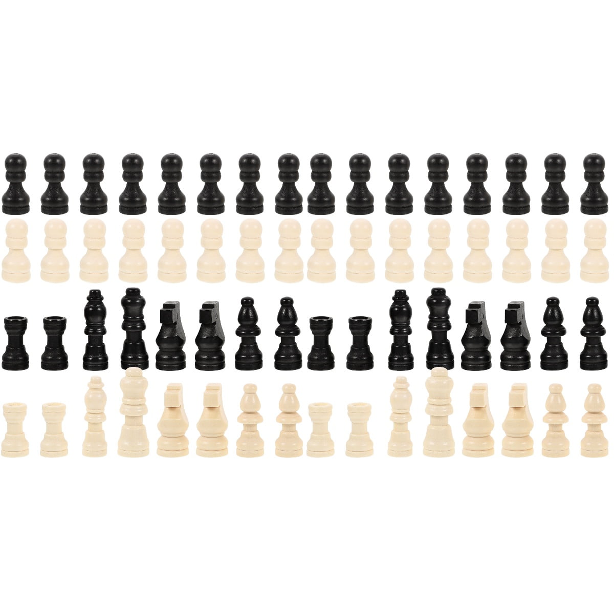 4 Sets Mini Chess Set Wood Chess Set Small Chess Pieces International ...