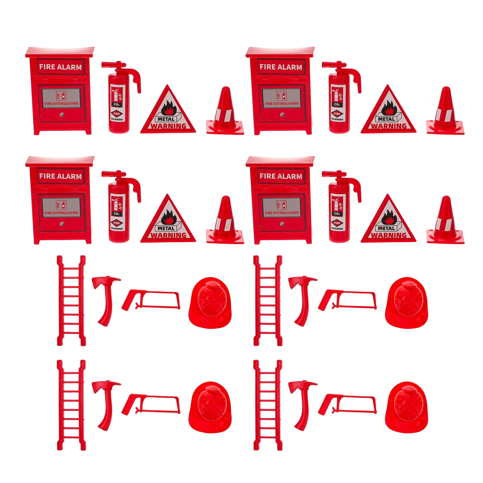 4 Sets Kids Fire Extinguisher Toy for Teaching in Red Plastic ...