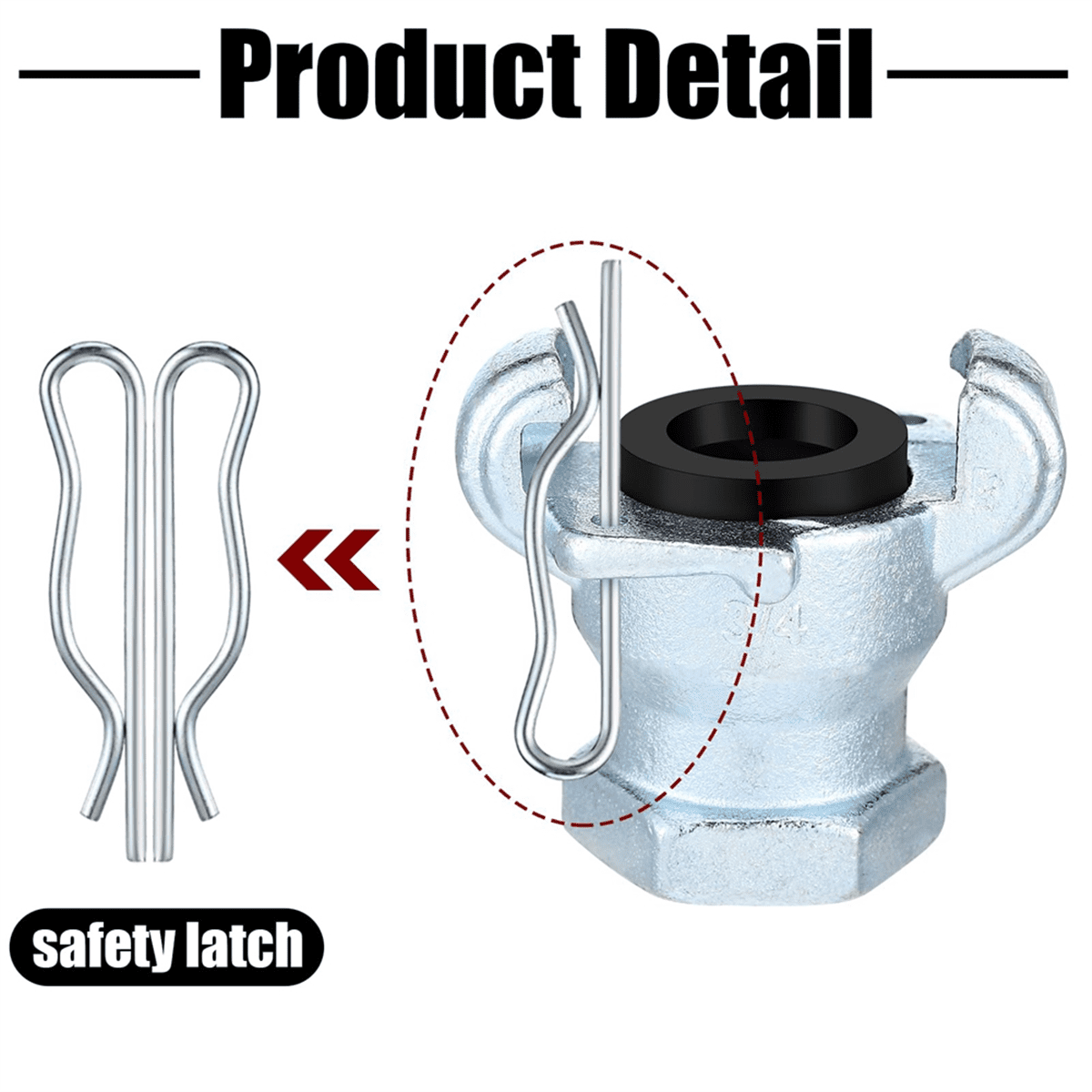4 Sets NPT Iron Air Hose Fitting 2 Lug Universal Coupling Chicago ...