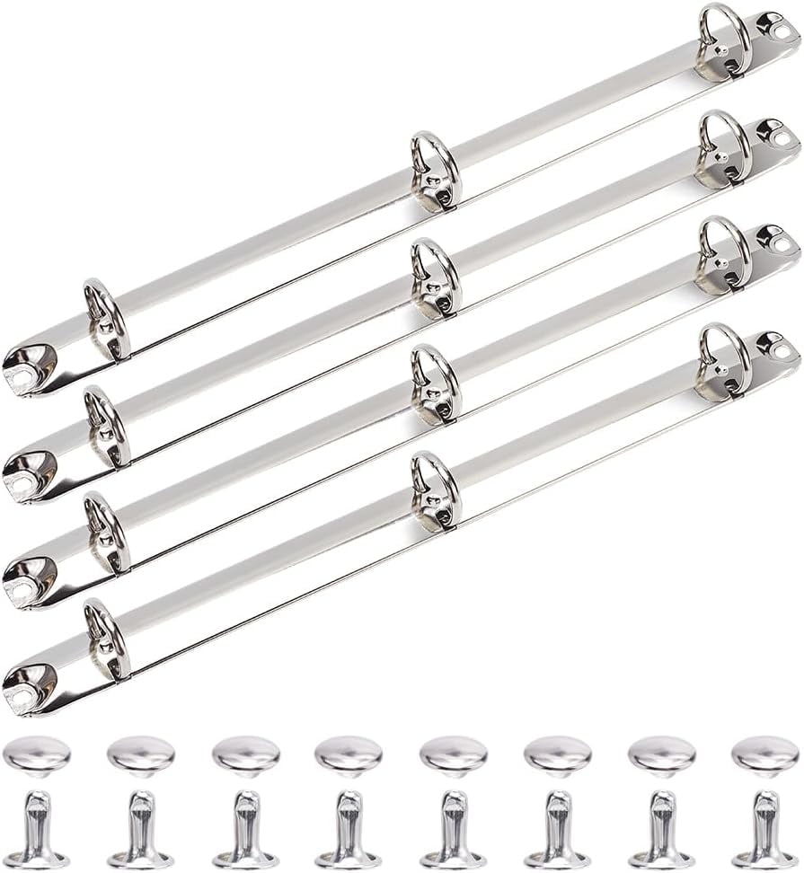 4 Sets Notebook 3 Ring Binder Mechanism Replacement Kit 3 O Rings Clips ...