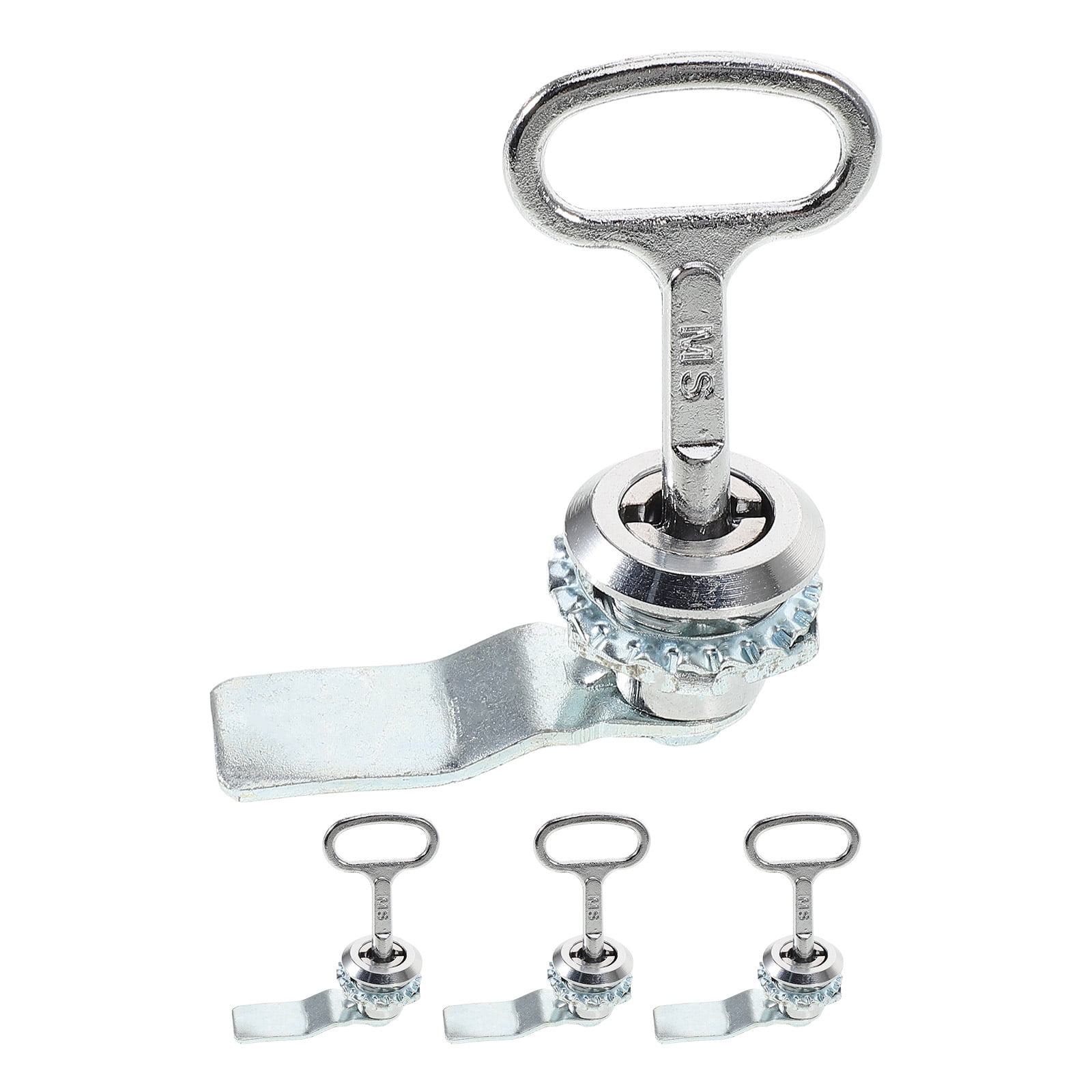 4 Sets Of Outdoor Trash Can Lock Metal Triangular Key Lock For Garbage ...