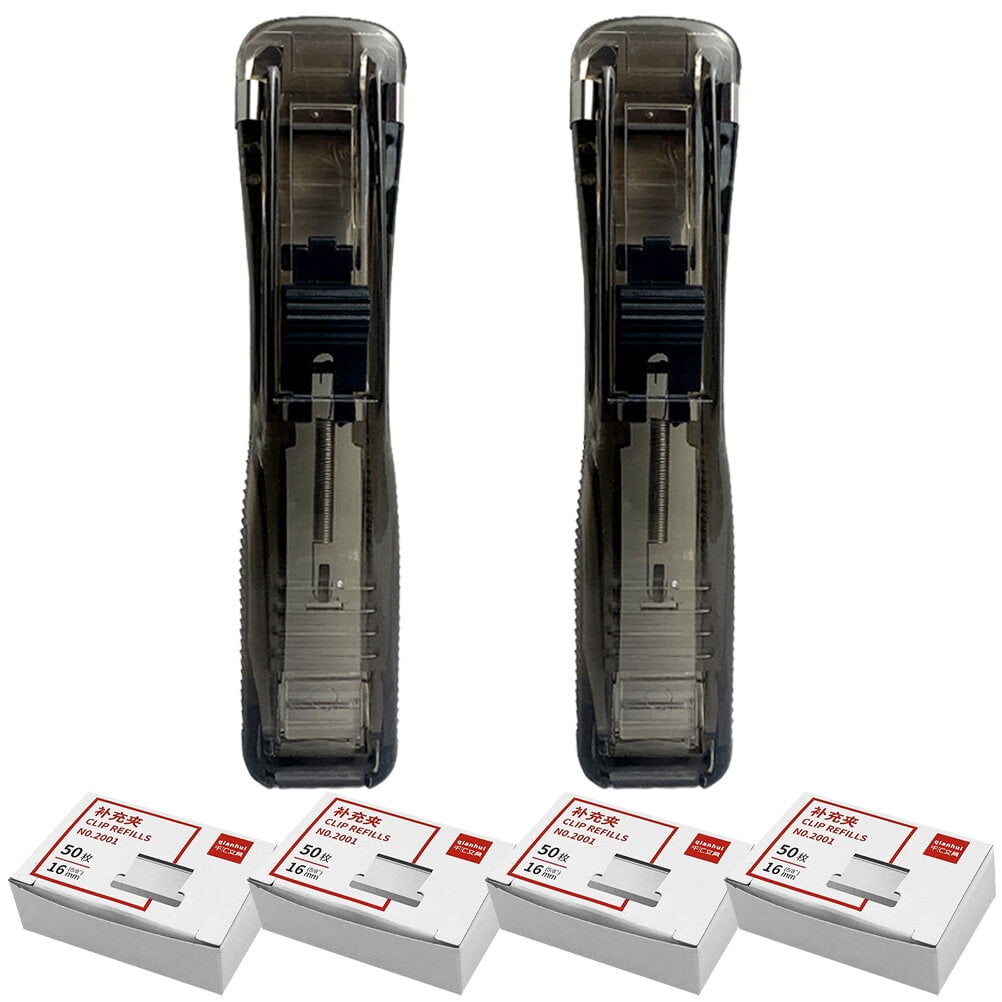 4 Sets Office Staplers Document Staplers Paper Fasten Clip Dispensers ...