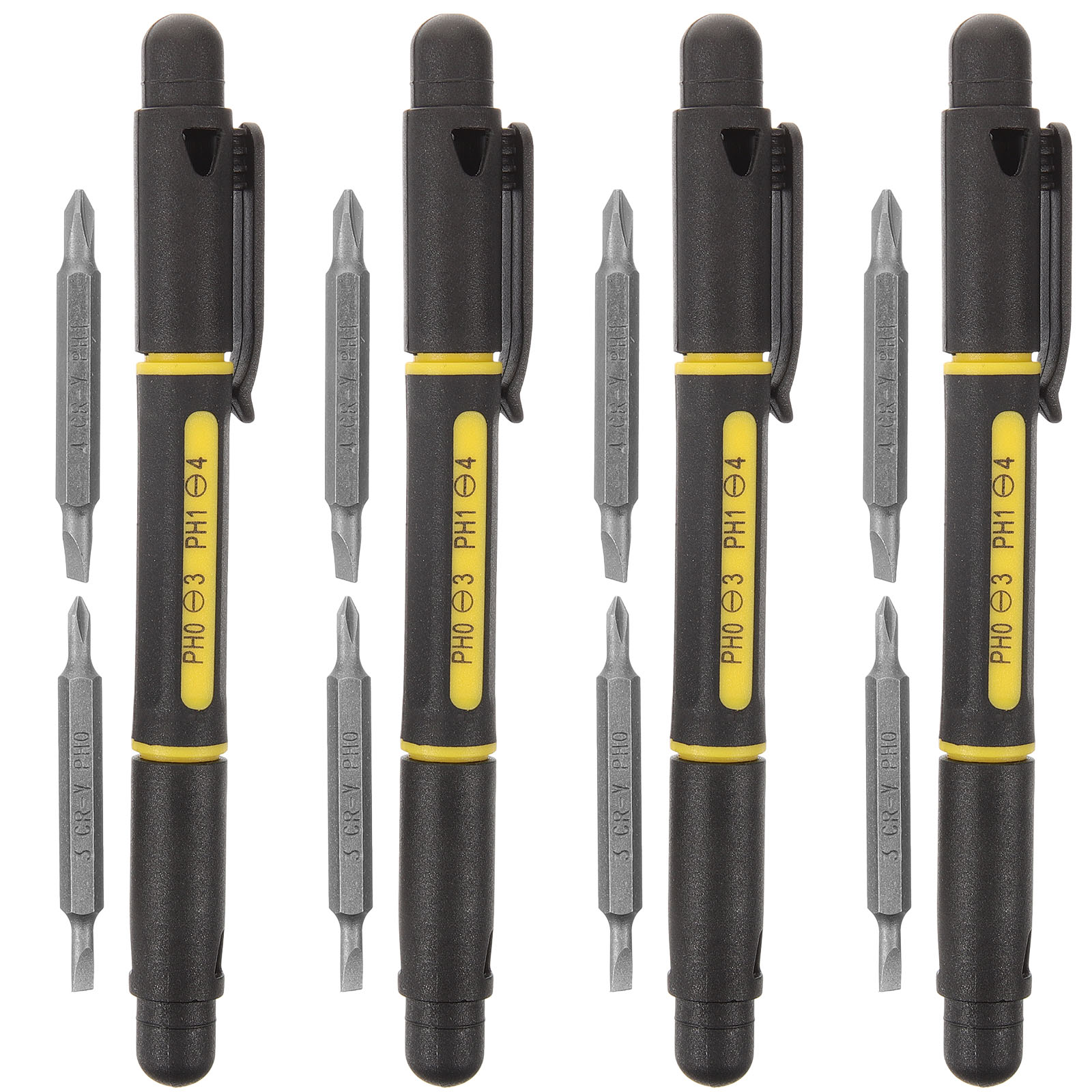 4 Sets Pen Screwdriver Hand Tool 4 in 1 Pocket Screwdriver Mini Gadgets ...