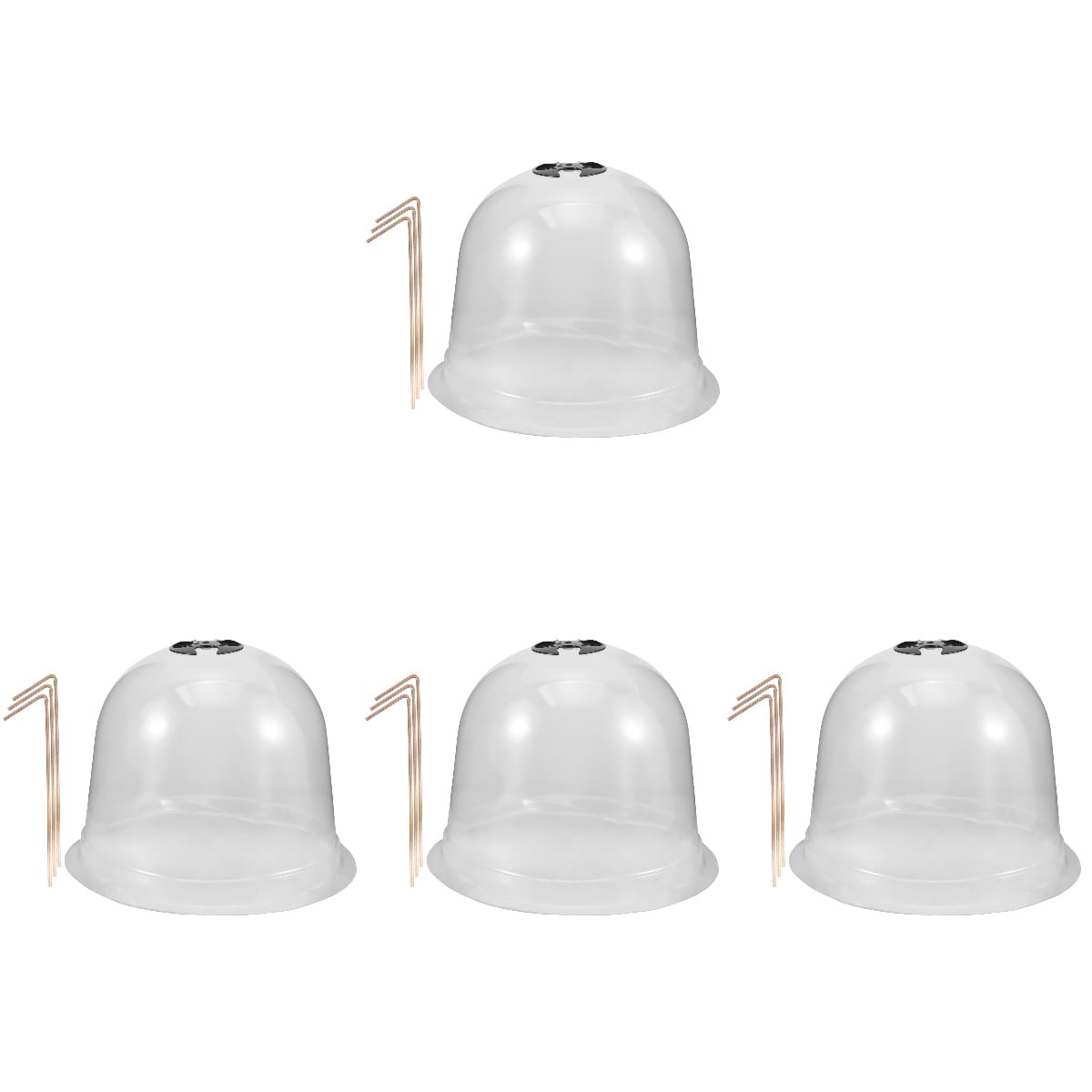 4 Sets Plant Humidity Dome Garden Solar Lights Hose Expandable ...