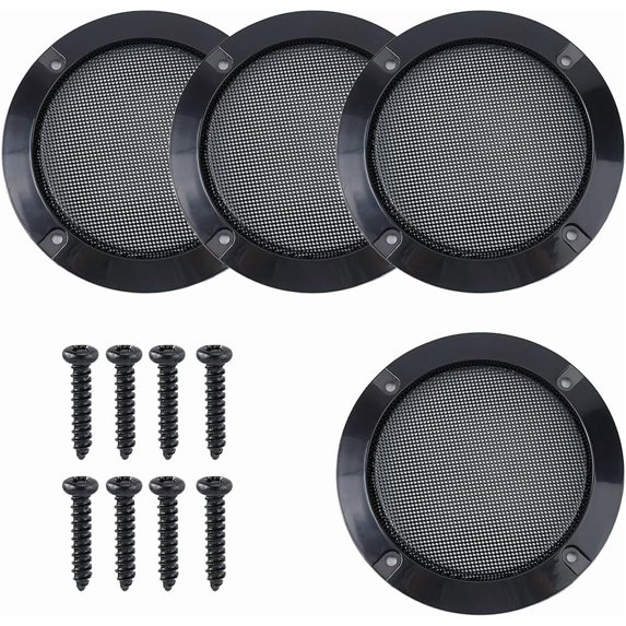 4 Sets Plastic Audio Speaker Cover Speaker Grill Covers with 16 Screws ...