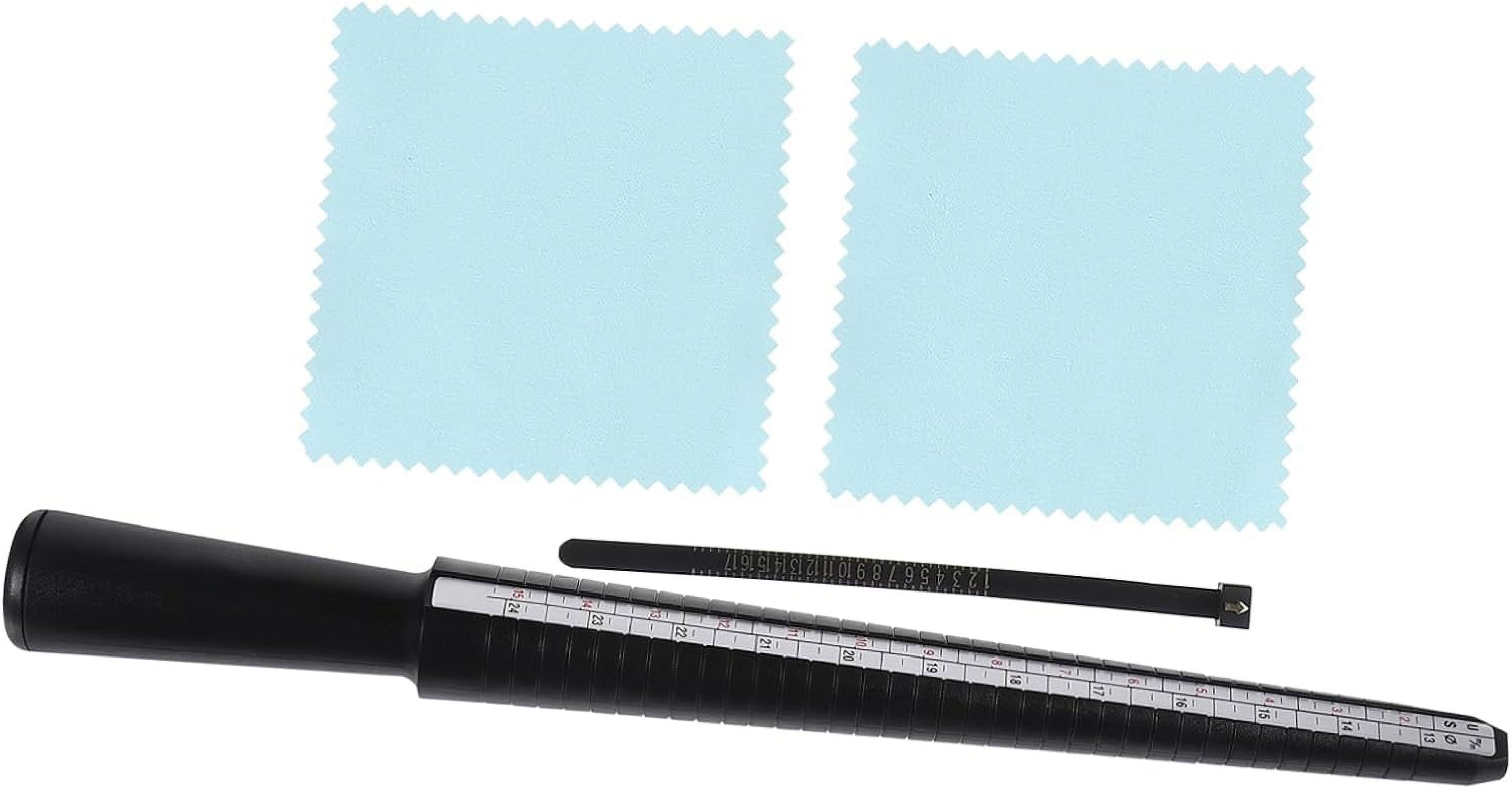 4 Sets Plastic Ring Rings Cherry Blossom Stickers Mandrel Ring Sizer ...