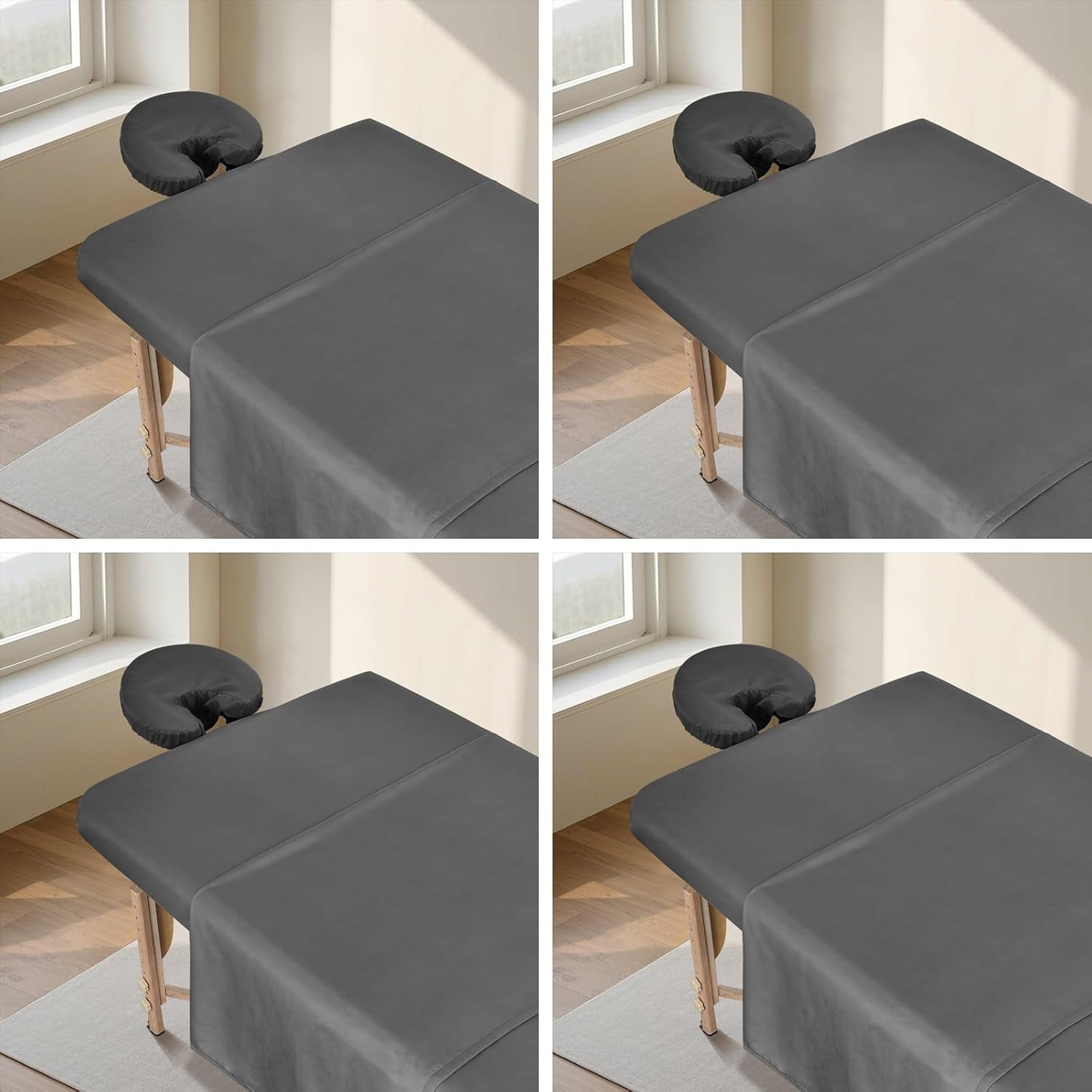 4 Sets Premium Microfiber Massage Table Sheets Set, 3 Piece Set Ultra ...