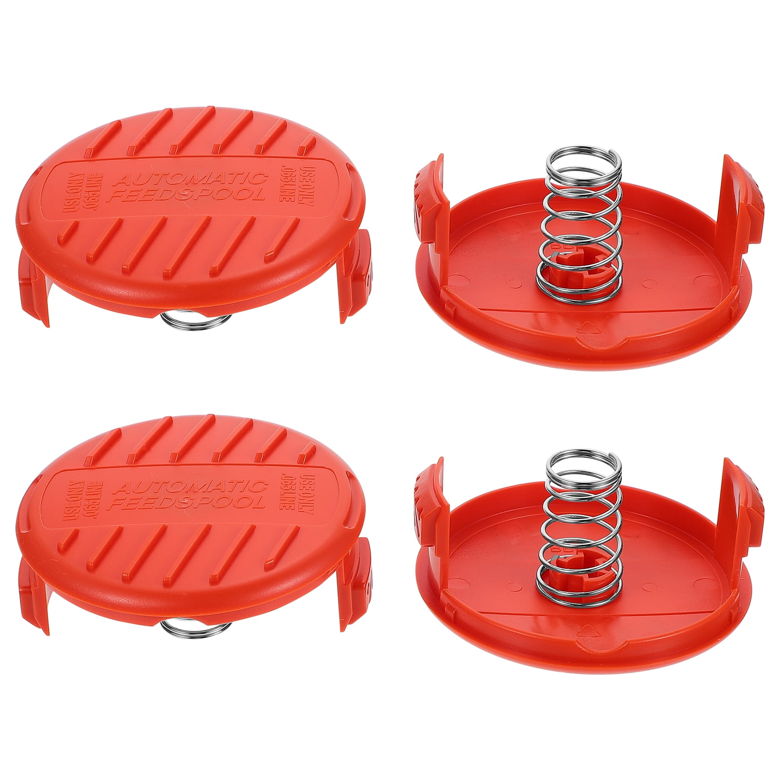 4 Sets Replacement Spool Covers and Spring for Gardening Trimmer Mower ...