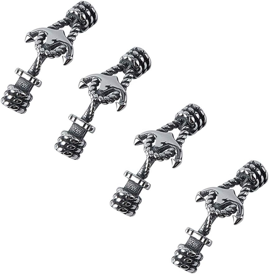 4 Sets Rope Anchor Inseparable Clasps 304 Stainless Steel Leather Clasp ...