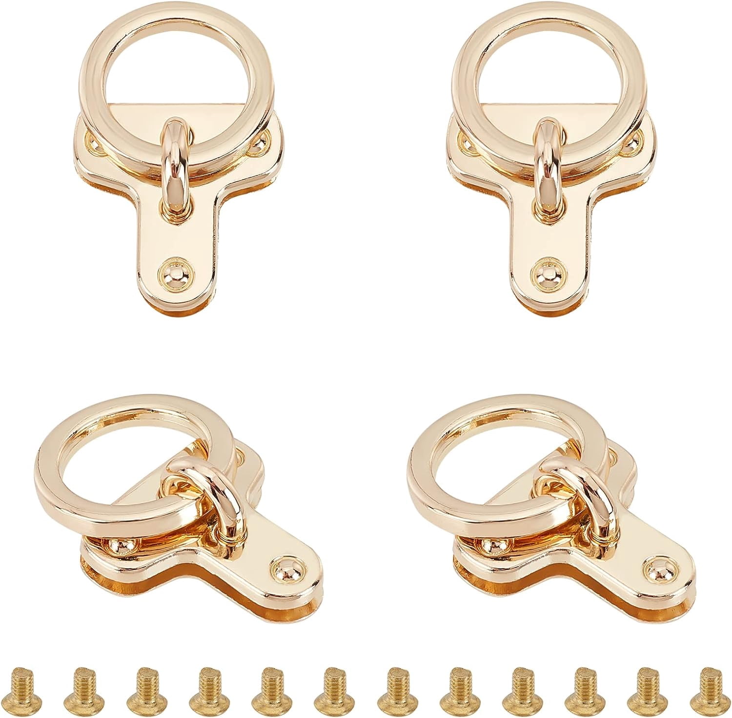 4 Sets Rotatable Button Studs Rivet O-Ring Flat Button Screwback Nail ...