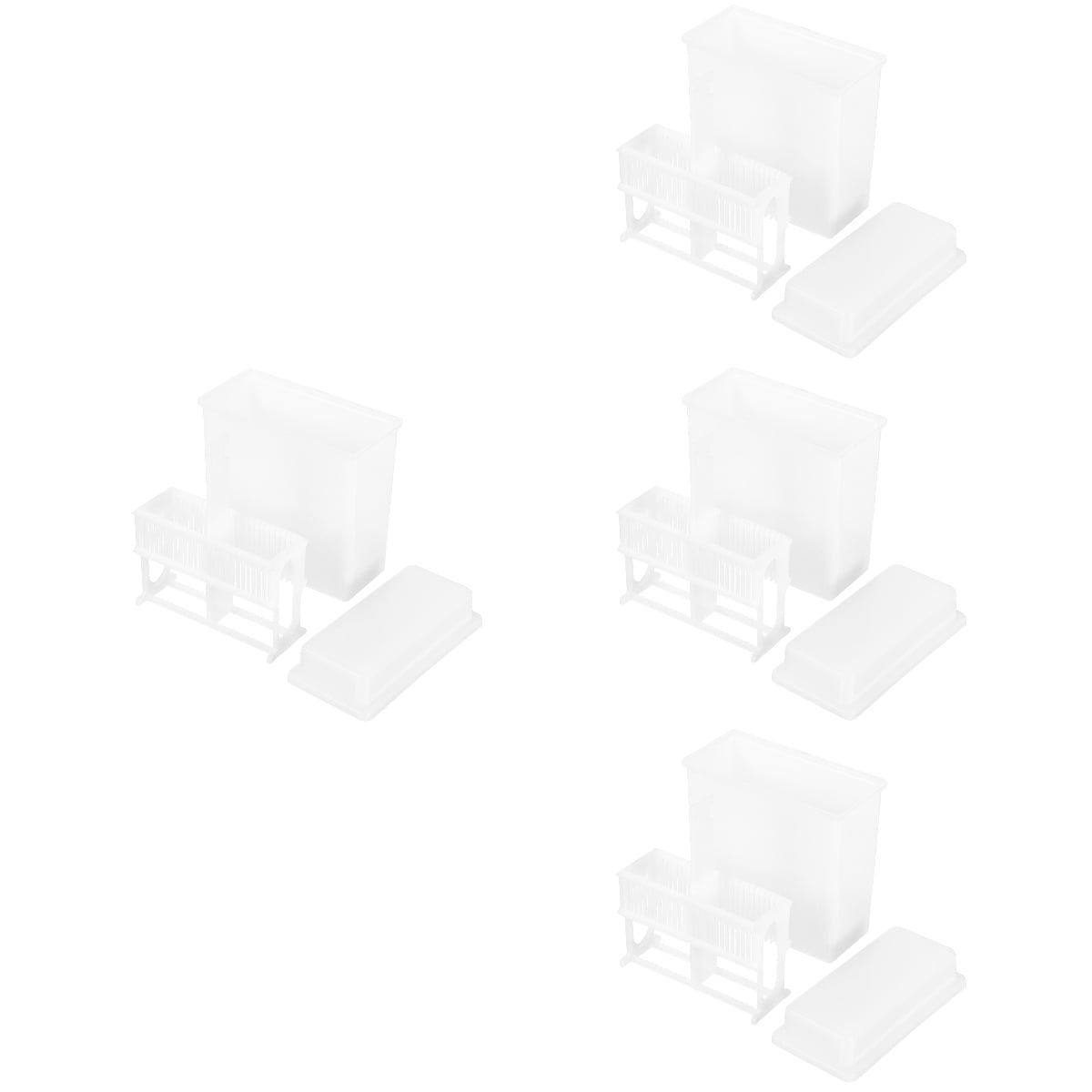 4 Sets Slide Rack Microscope Glass Slides Staining Jar Frame Racks ...