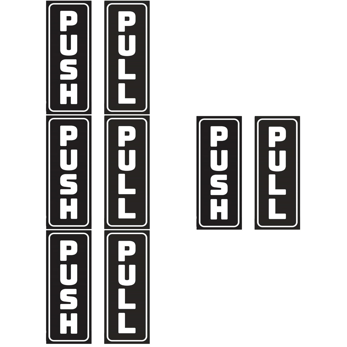 4 Sets Sliding Door Logo Sticker Push Nail Stickers Magnetic Labels ...