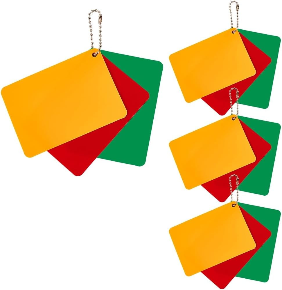 4 Sets Soccer Referee Cards Red Yellow Green Football Referee Penalty ...