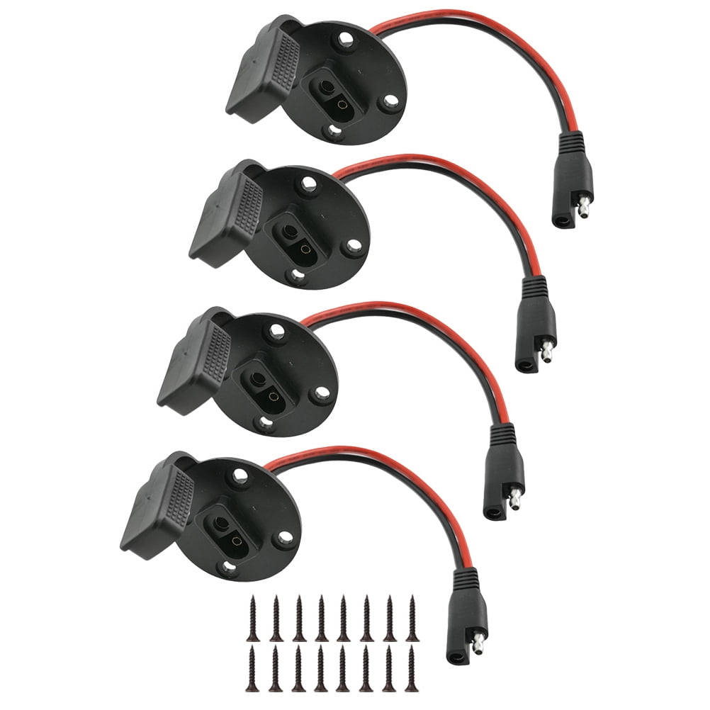 4 Sets Solar Panel Connector Sae Cable Plug Battery Mount Power Abs ...