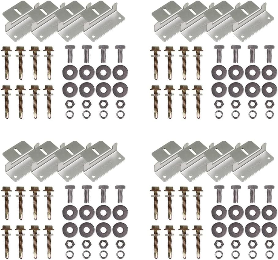 4 Sets of Solar Panel Mounting Z Brackets Lightweight Aluminum ...