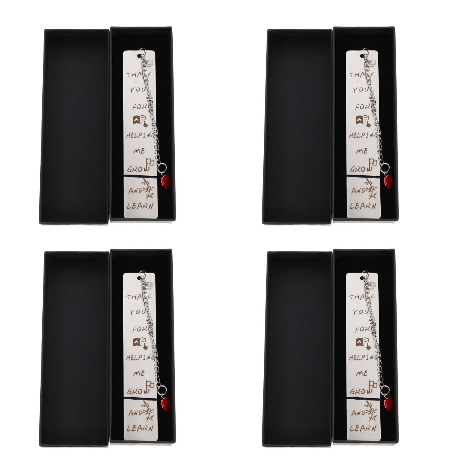 4 Sets Stainless Steel Bookmark Magnetic Bookmarks Teacher Appreciation ...