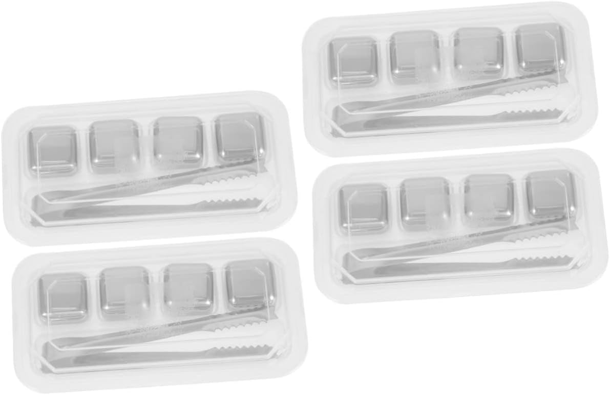 4 Sets Stainless Steel Ice Cubes Mens Gift Set Man Suits for Men Coffe ...