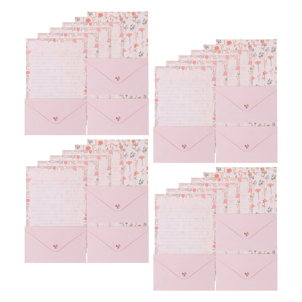 4 Sets Stationery Envelopes Creative Letter Paper Stationary for ...