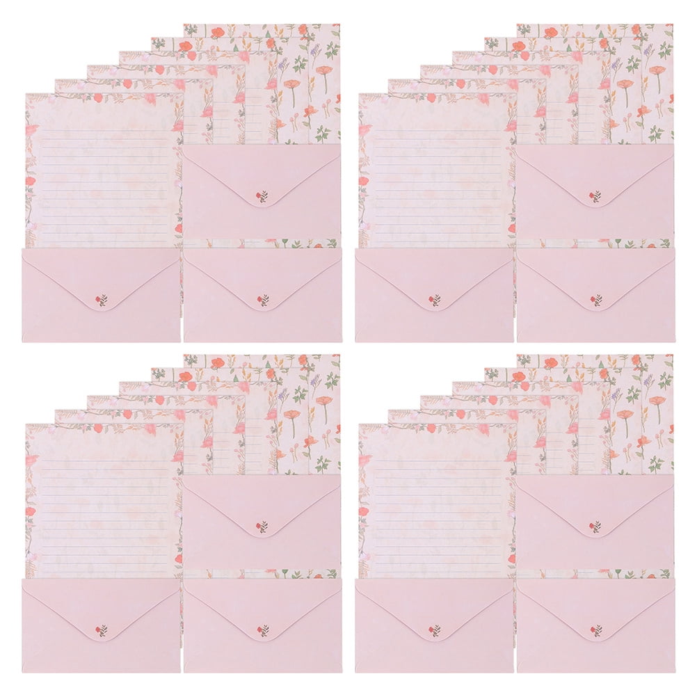 4 Sets of Decorative Letter Paper Envelope Greeting Kit A5 Size ...