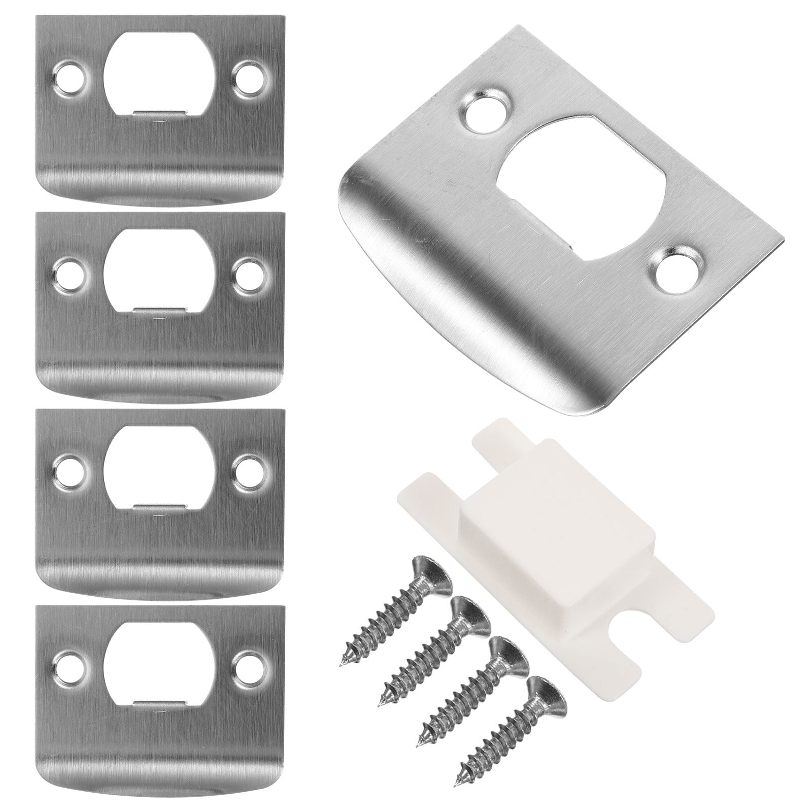 Generic 4 Sets Door Strike Plates, Stainless Steel Door Latch Plates ...