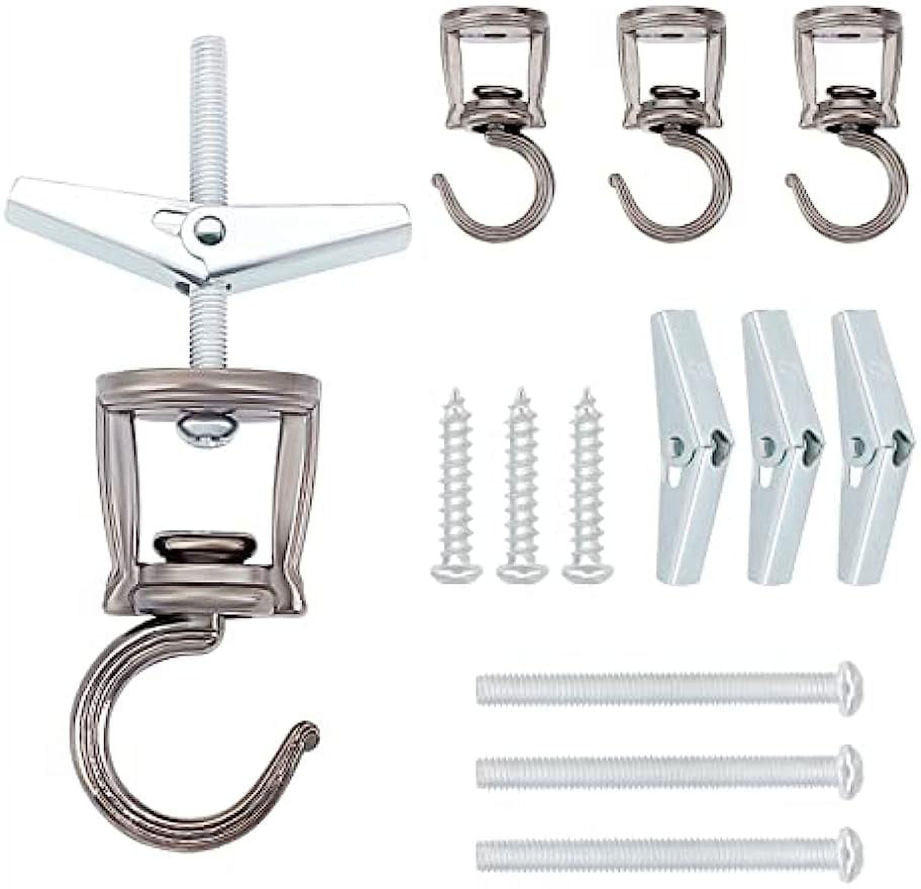 4 Sets Swivel Swag Hooks 2 Color Ceiling Hooks Swivel Hooks Zinc Alloy ...