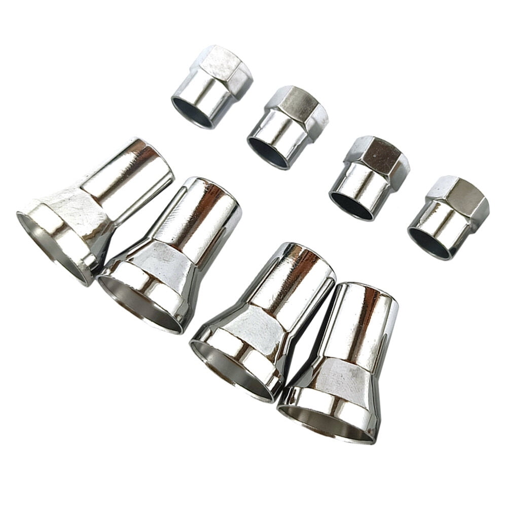 4 Sets TPMS Tire Valve Stem Cap with Sleeve Cover Chrome American Car ...