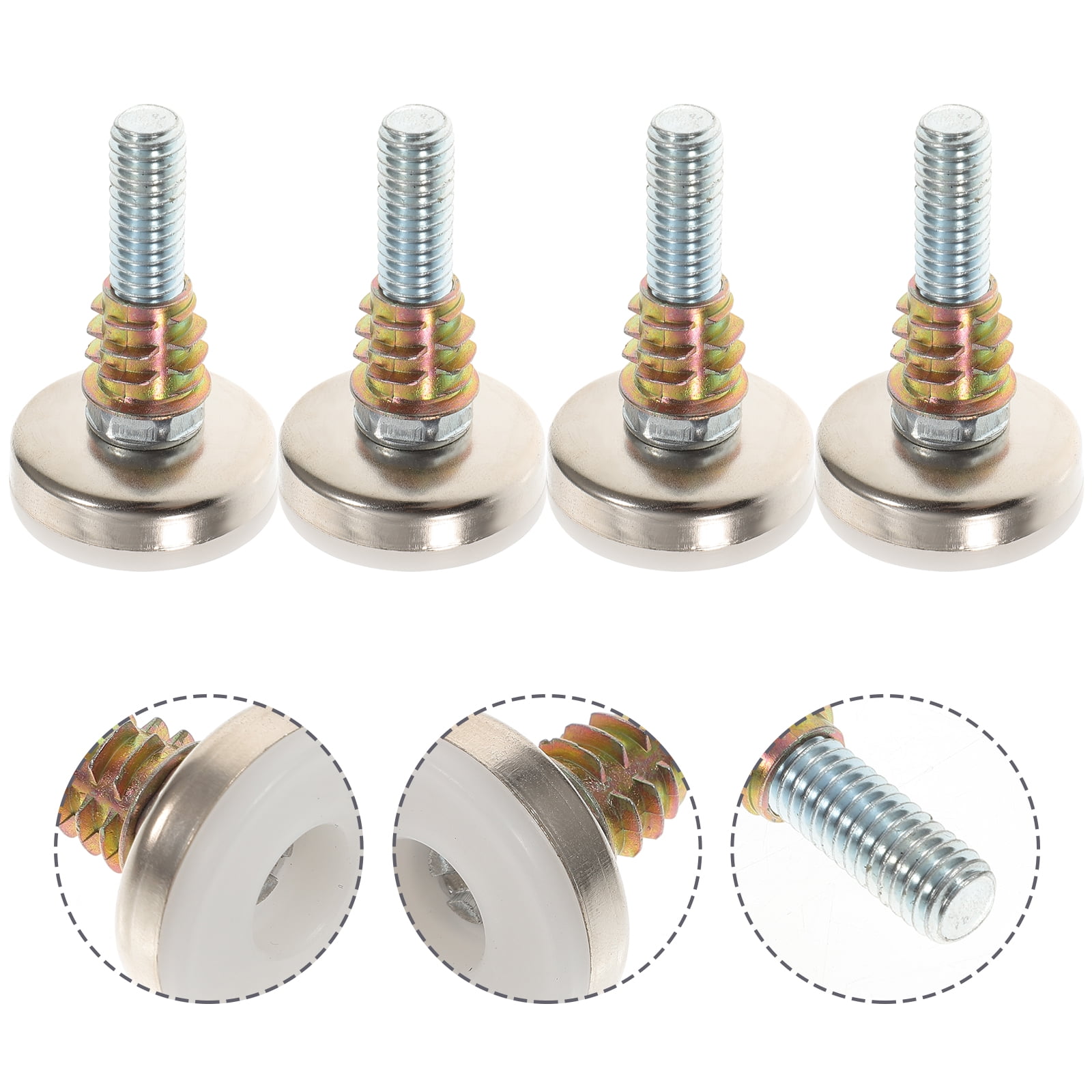 OUNONA 4 Sets Adjustable Furniture Levelers for Chair and Table Legs ...