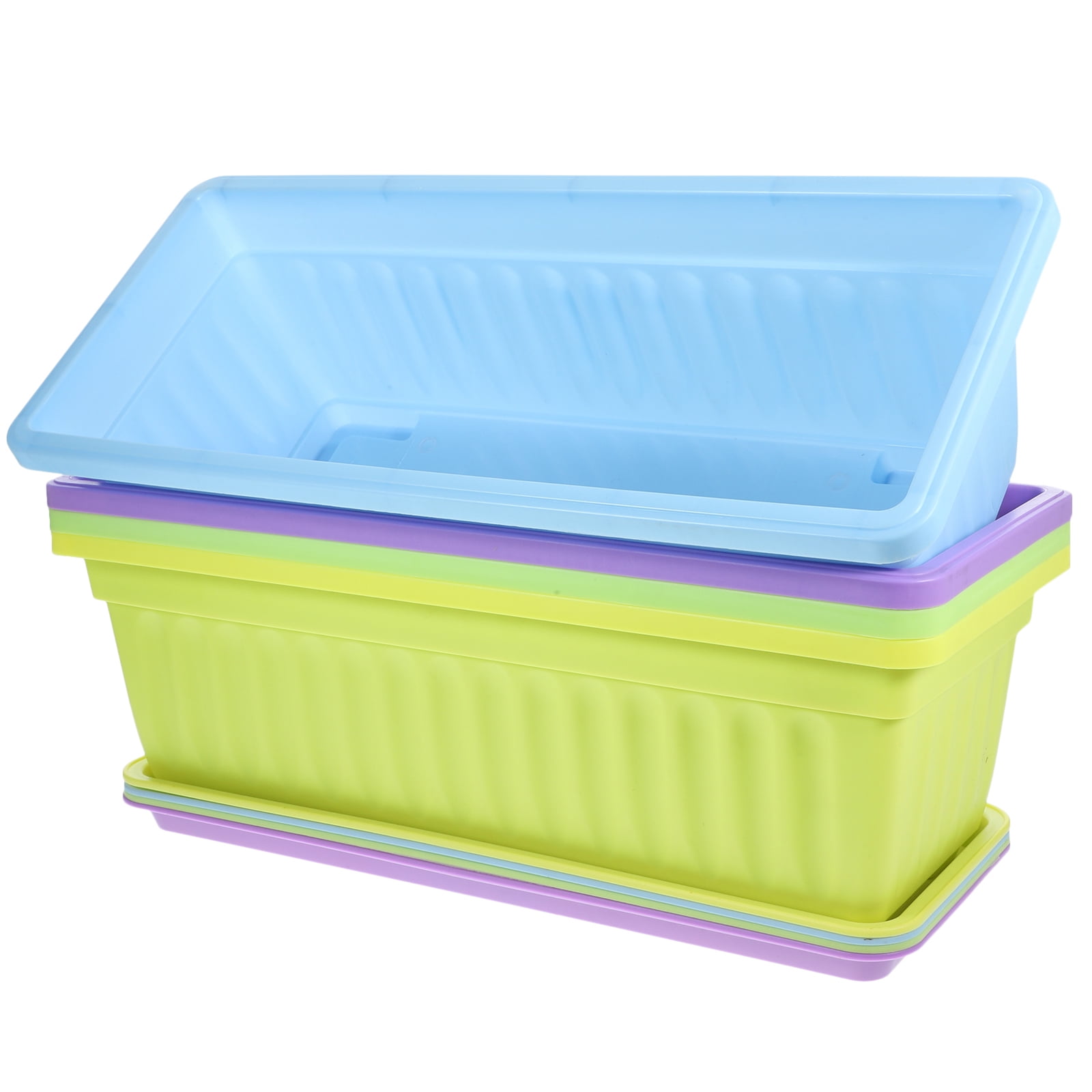 4 Sets Trellis Garden Planter with Tray Balcony Flower Pot - Walmart.com