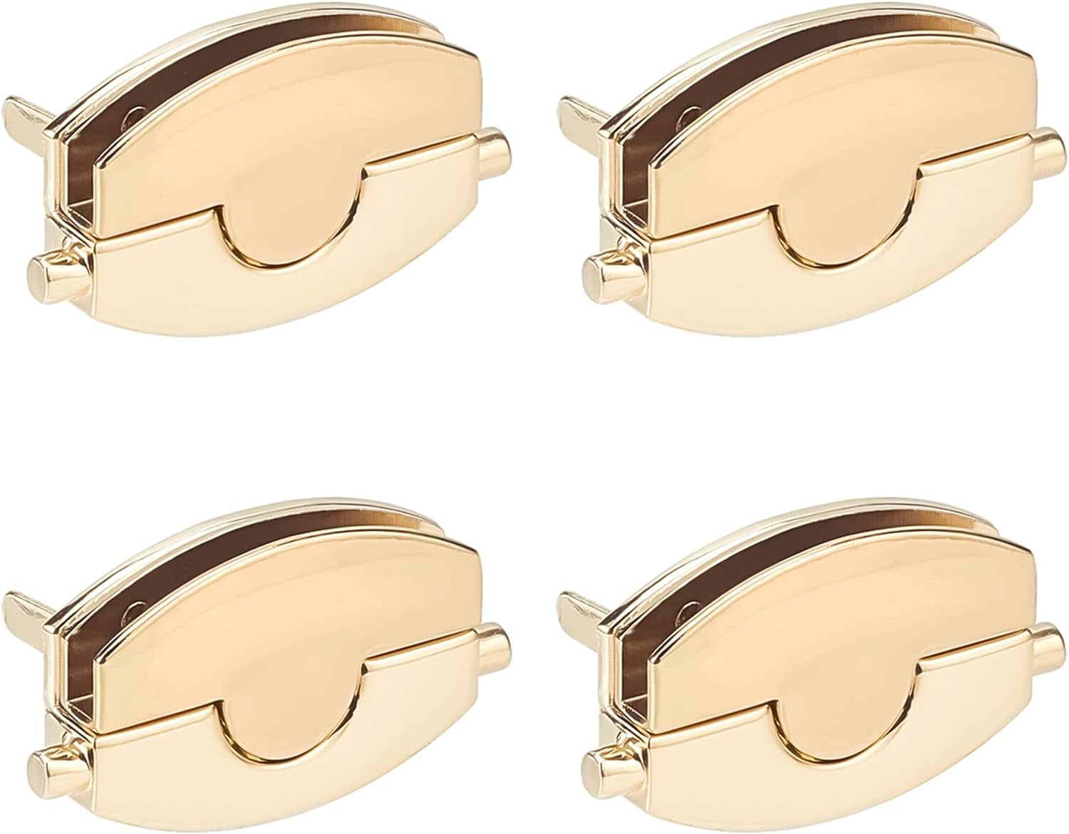 4 Sets Tuck Lock Clasp 1.6 Inch Purse Thumb Lock Purse Buckle Fasteners ...
