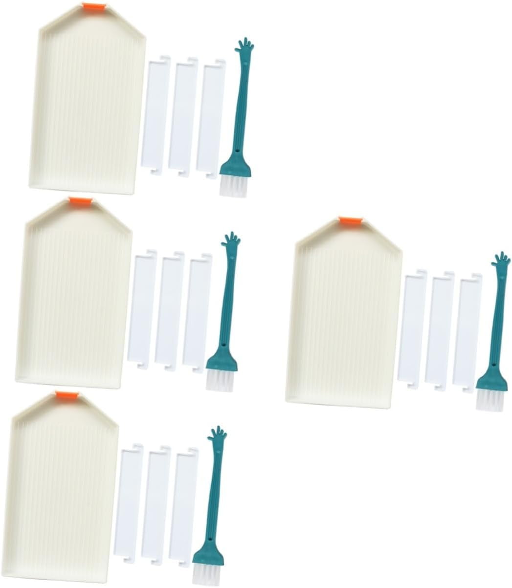4 Sets Turning Disc Diamond Gem Accessory Bead Sorting Tray Keyboard ...