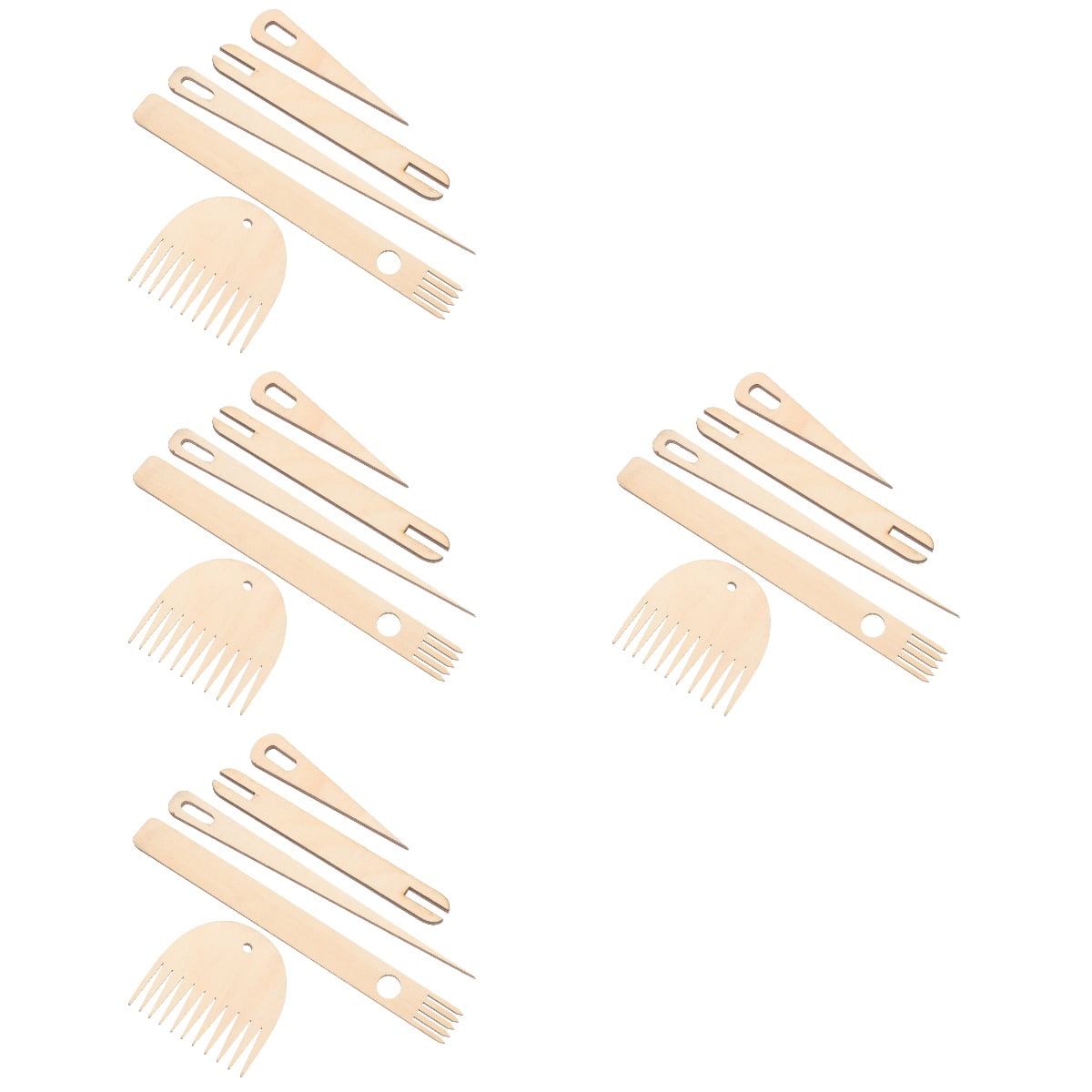 4 Sets Weaving Crochet Needle Stick Comb for Knitted Weaving DIY ...