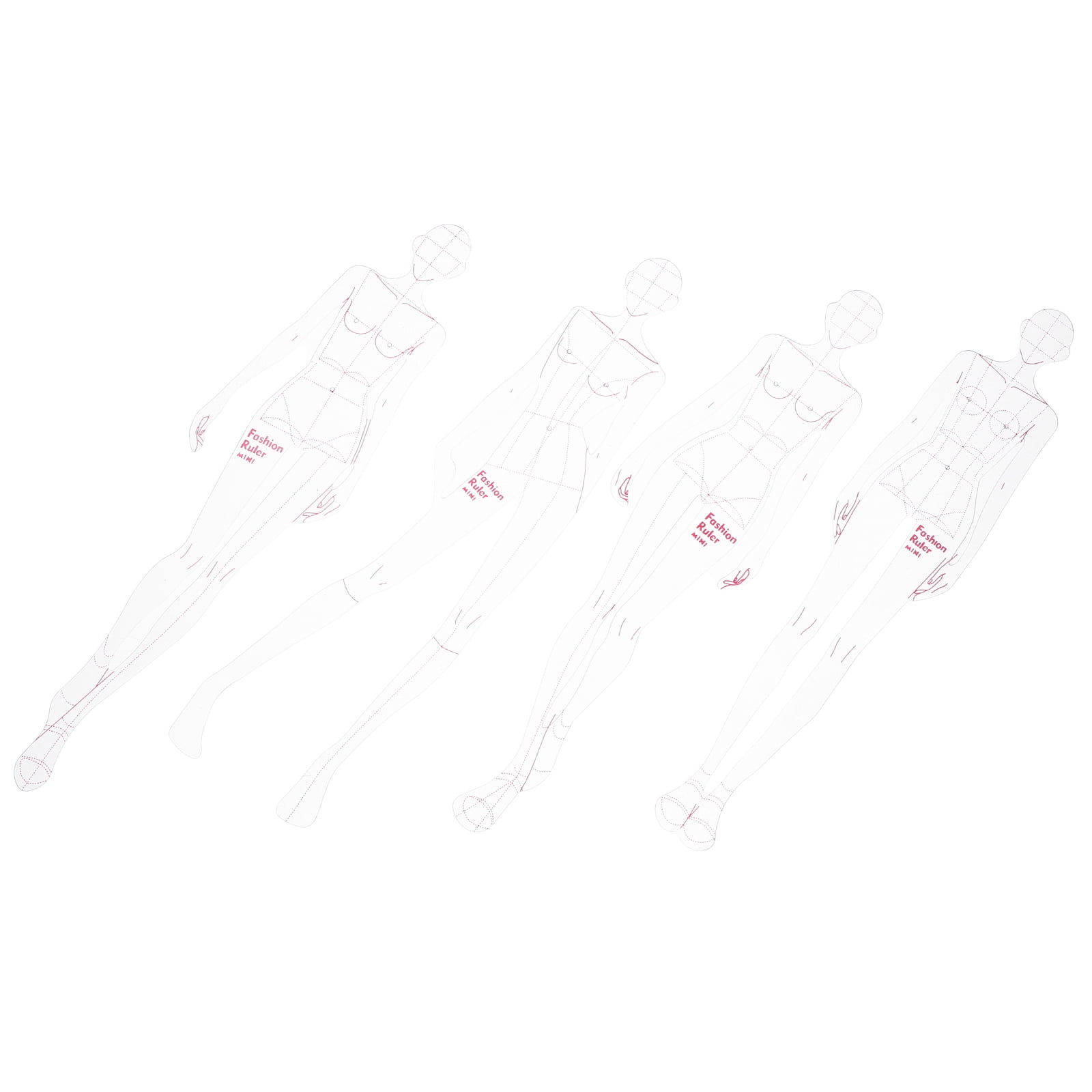 4 Sets Women Fashion Ruler Garment Plastic Female Drawing Template ...