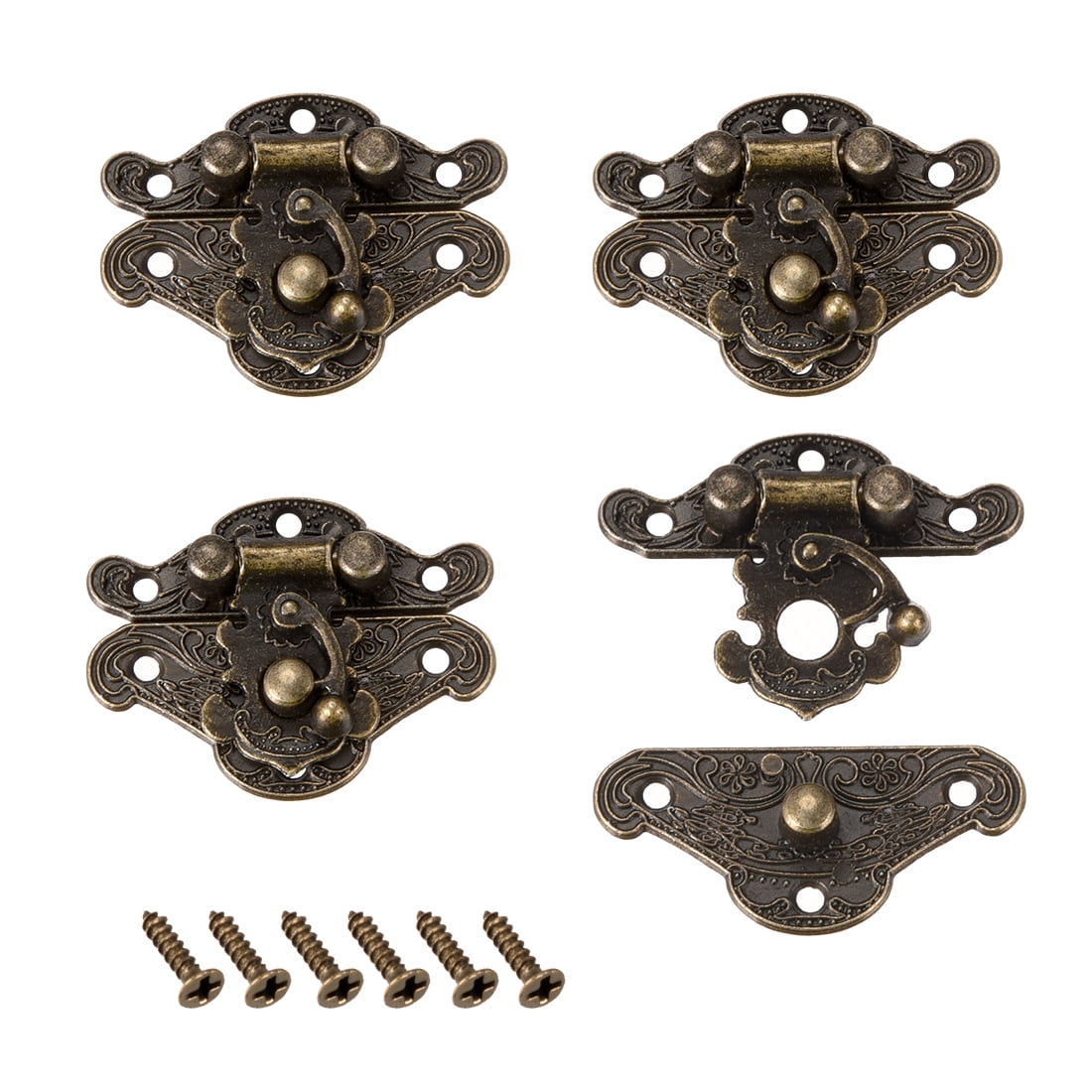 4 Sets Wood Case Chest Box Rectangle Clasp Closure Hasp Latches 38 x ...