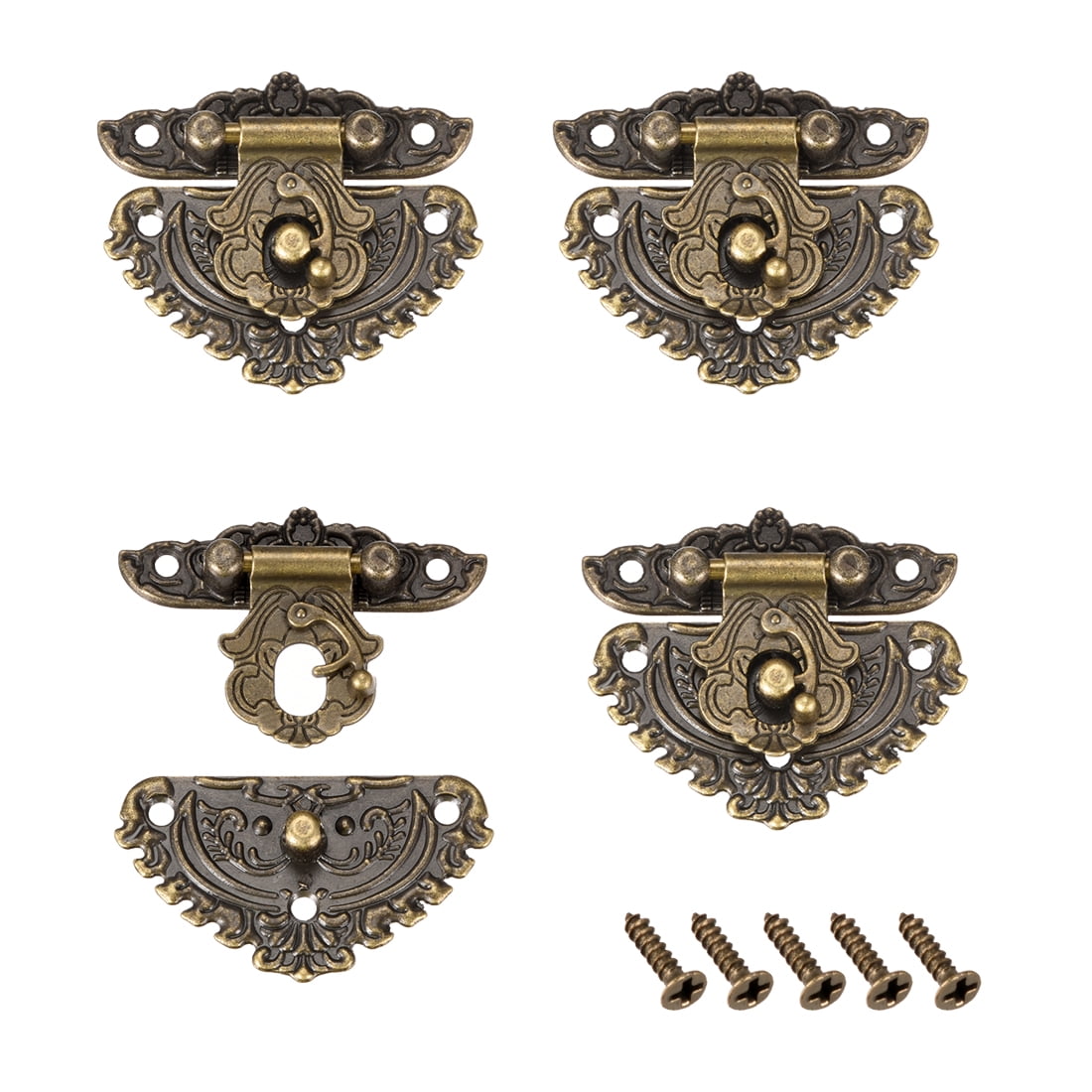 4 Sets Wood Case Chest Box Rectangle Clasp Closure Hasp Latches 55 x ...