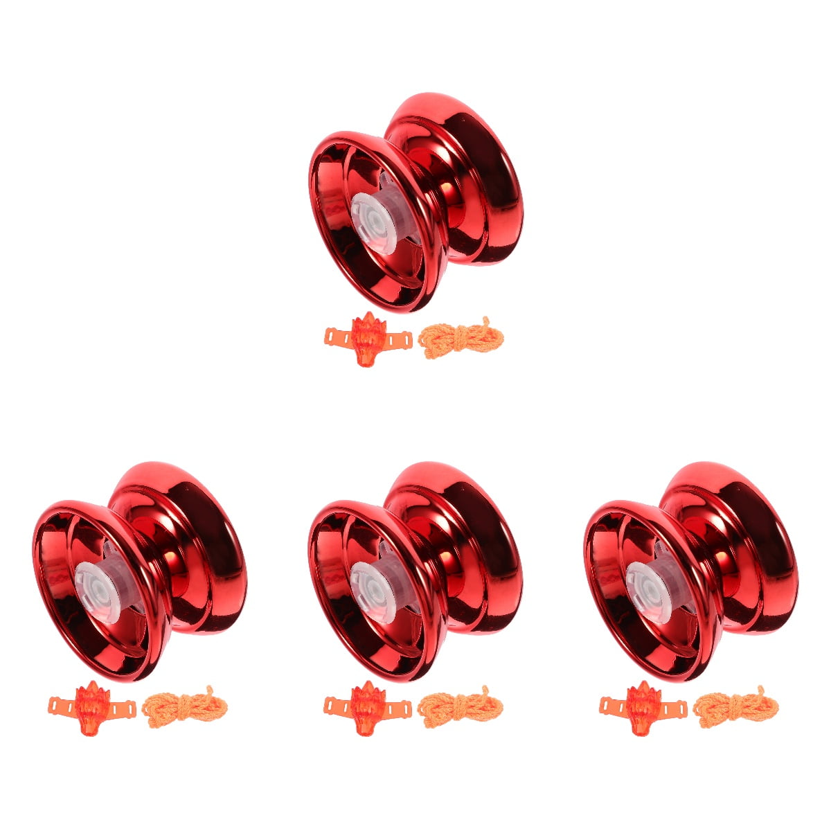 4 Sets Yo-yos for Beginner Professional Unresponsive Yoyo Ball Red ...