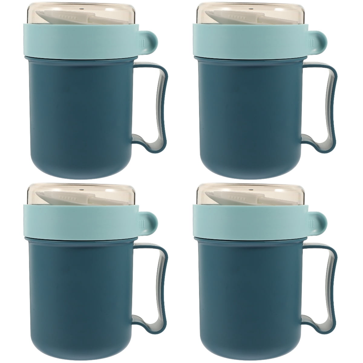 4 Sets Yogurt Cups Cereal Container Drink Breakfast Handheld Oatmeal to ...