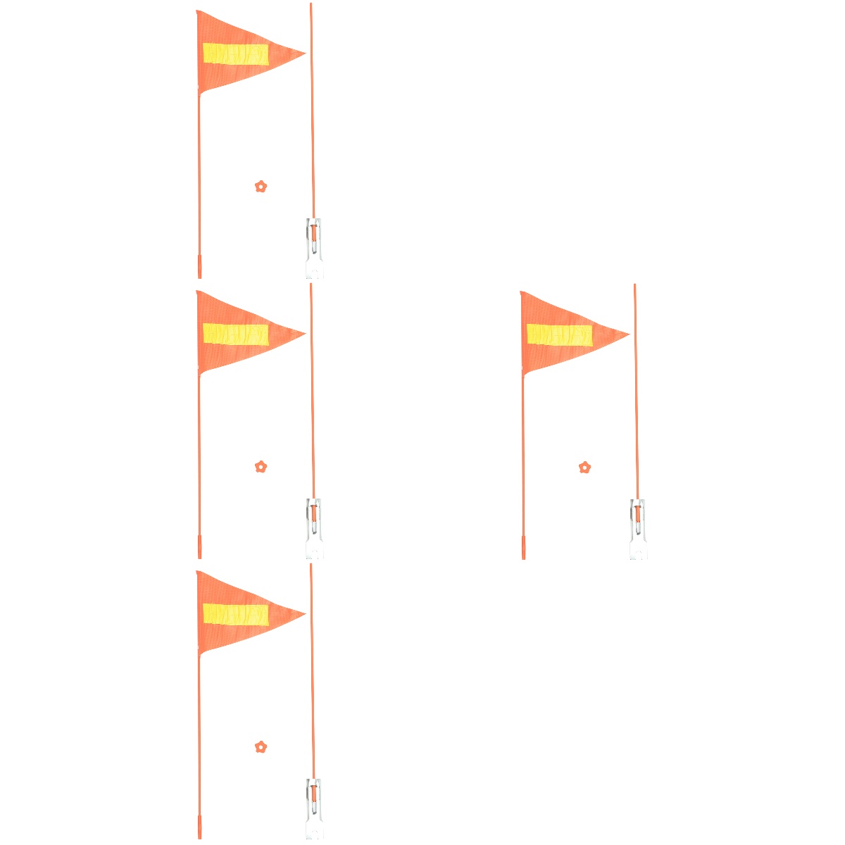 4 Sets of Bike Reflective Safety Flag Bicycle Advertising Cycling Flag ...