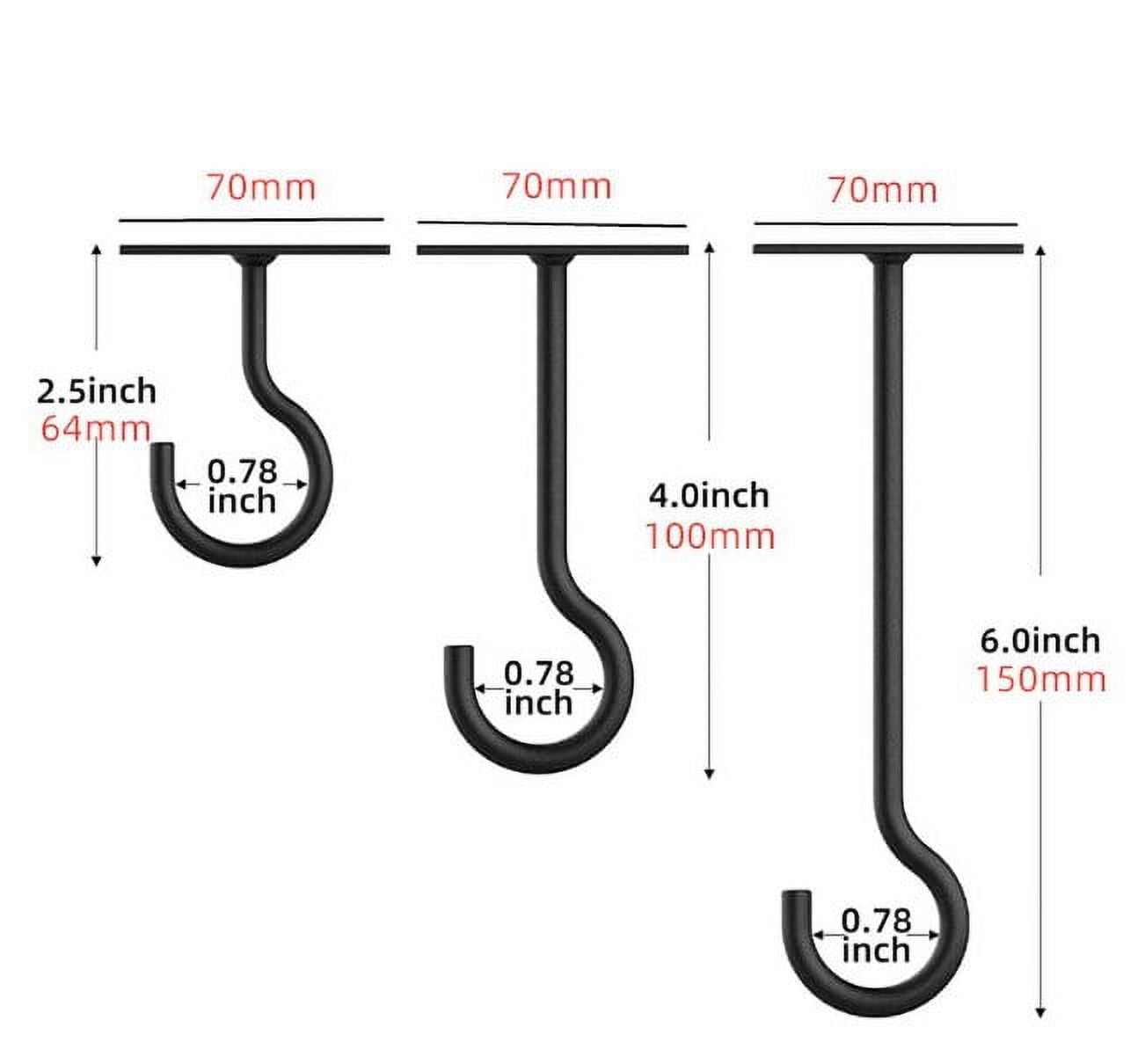 4 Sets of Ceiling Planter Hooks Wall Mount Plants Hooks Multi-function ...