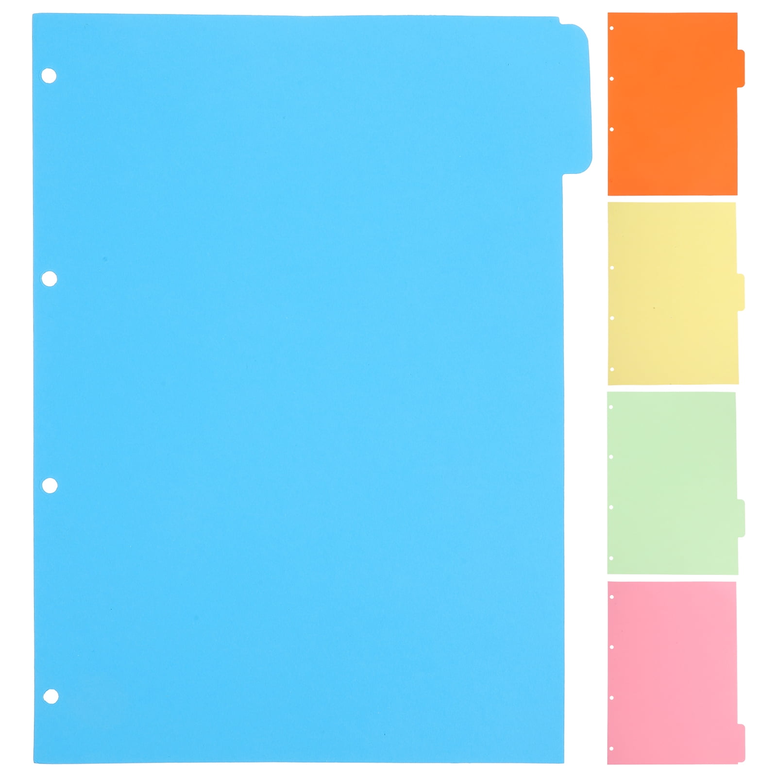 Eease 4 Sets Binder Dividers, Colorful Paper Notebook Tabs, A4 Size ...