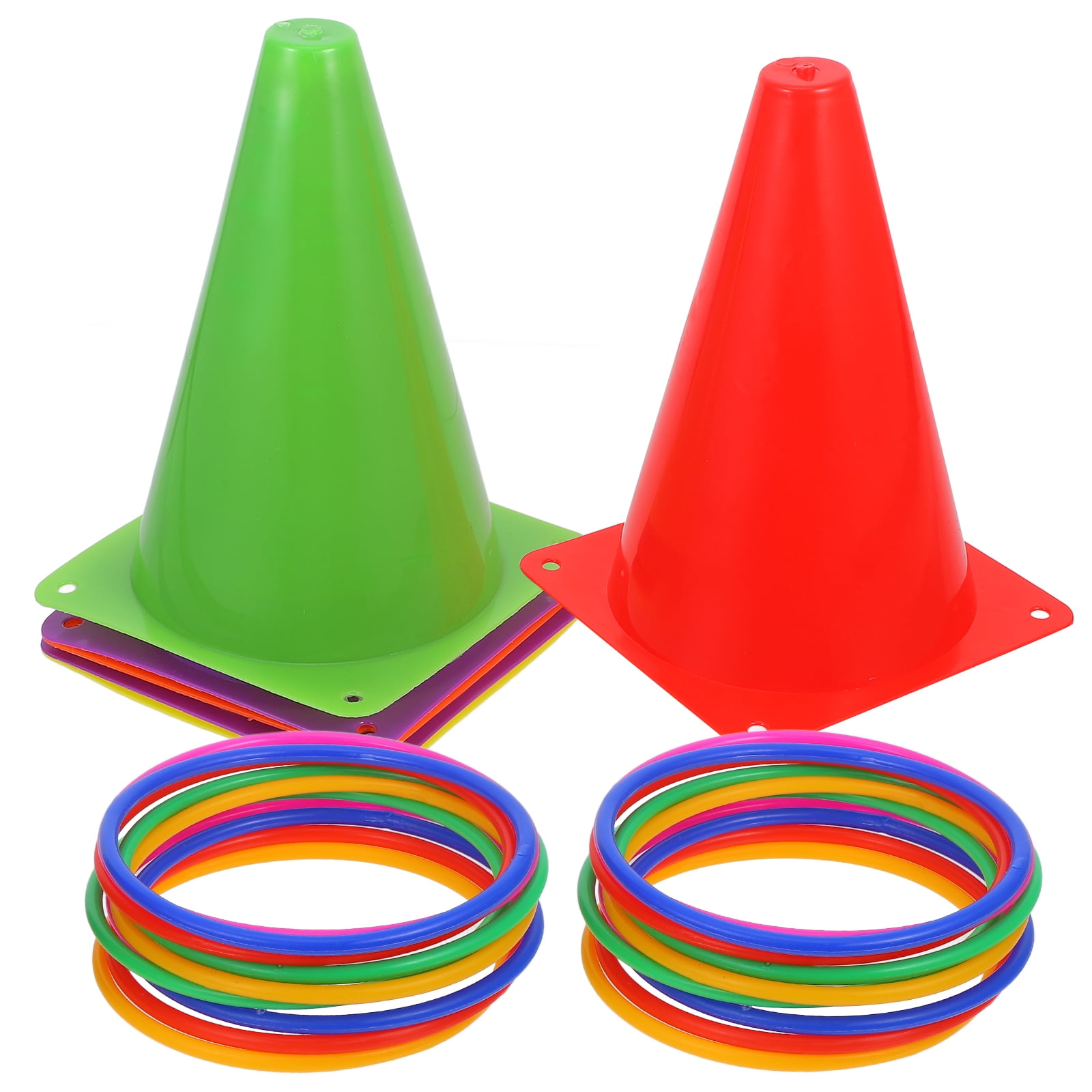 4 Sets of Football Training Cones Kids Toss Game Rings Toss Cone Kids ...