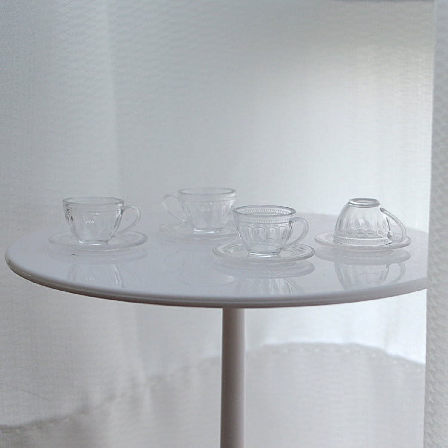 4 Sets of Miniature Tea Cup Set Mini Tea Cup Plates Set Doll House ...