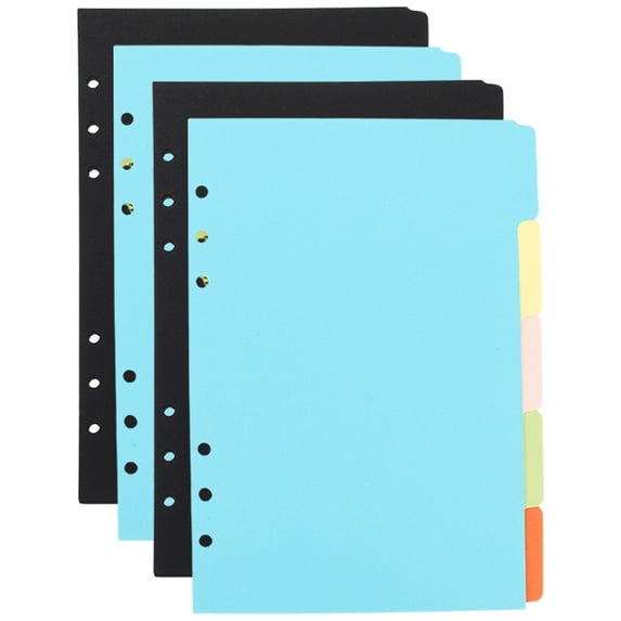 Colored Notebook Dividers with 4 Sets Practical Index Pages for Loose ...