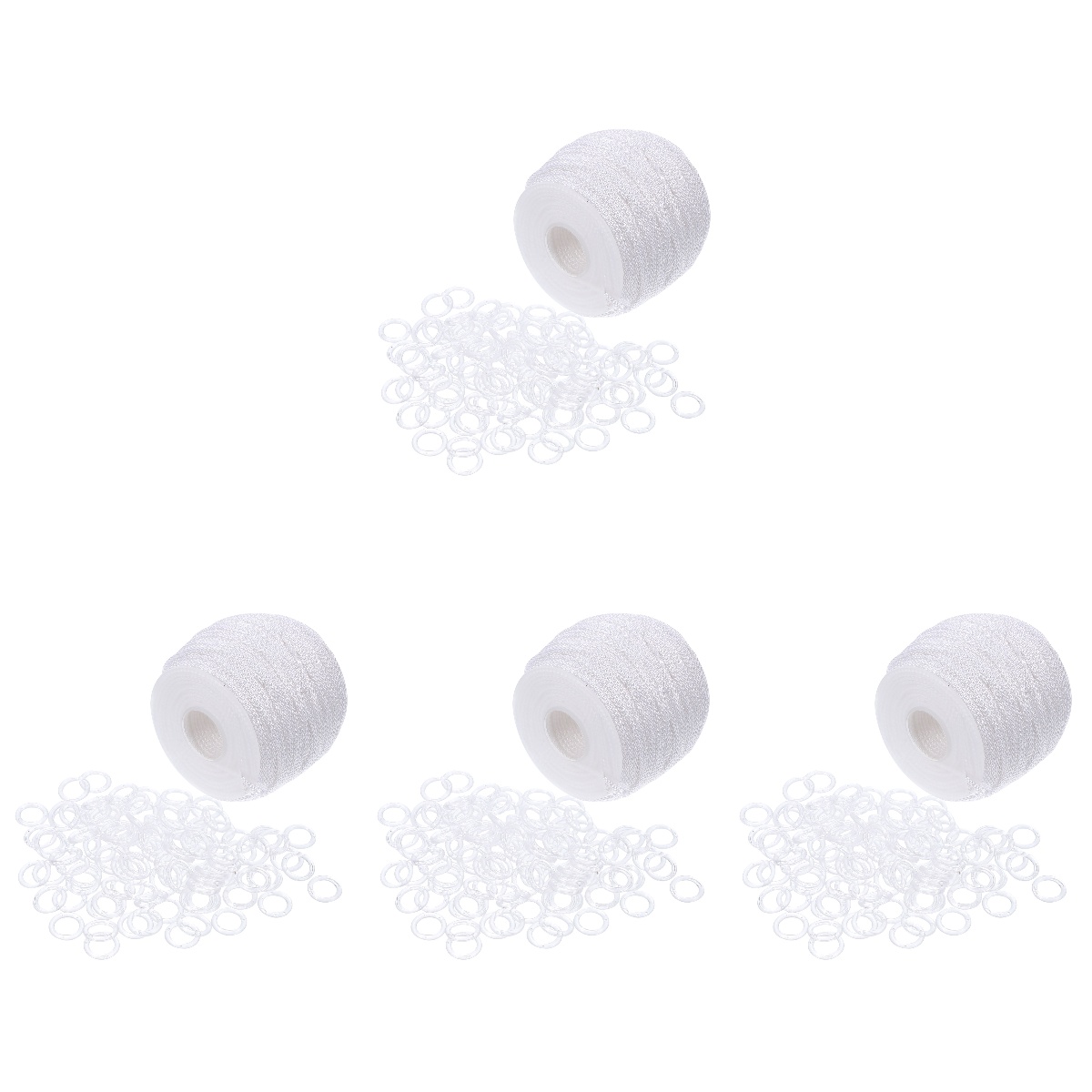 4 Sets of Roman Blind Curtain Rings Shade Blinds Pull String Rope Kit ...